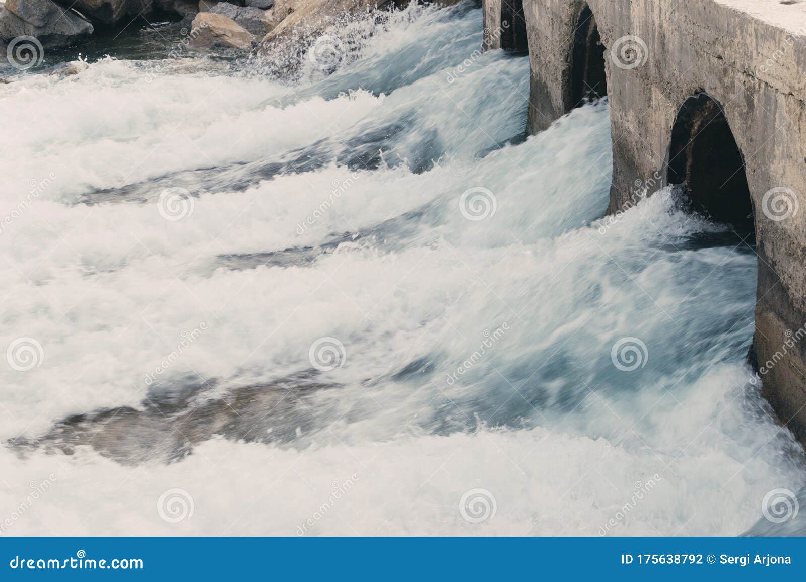 River Going through Some Holes Demonstrating the Force of the Water ...