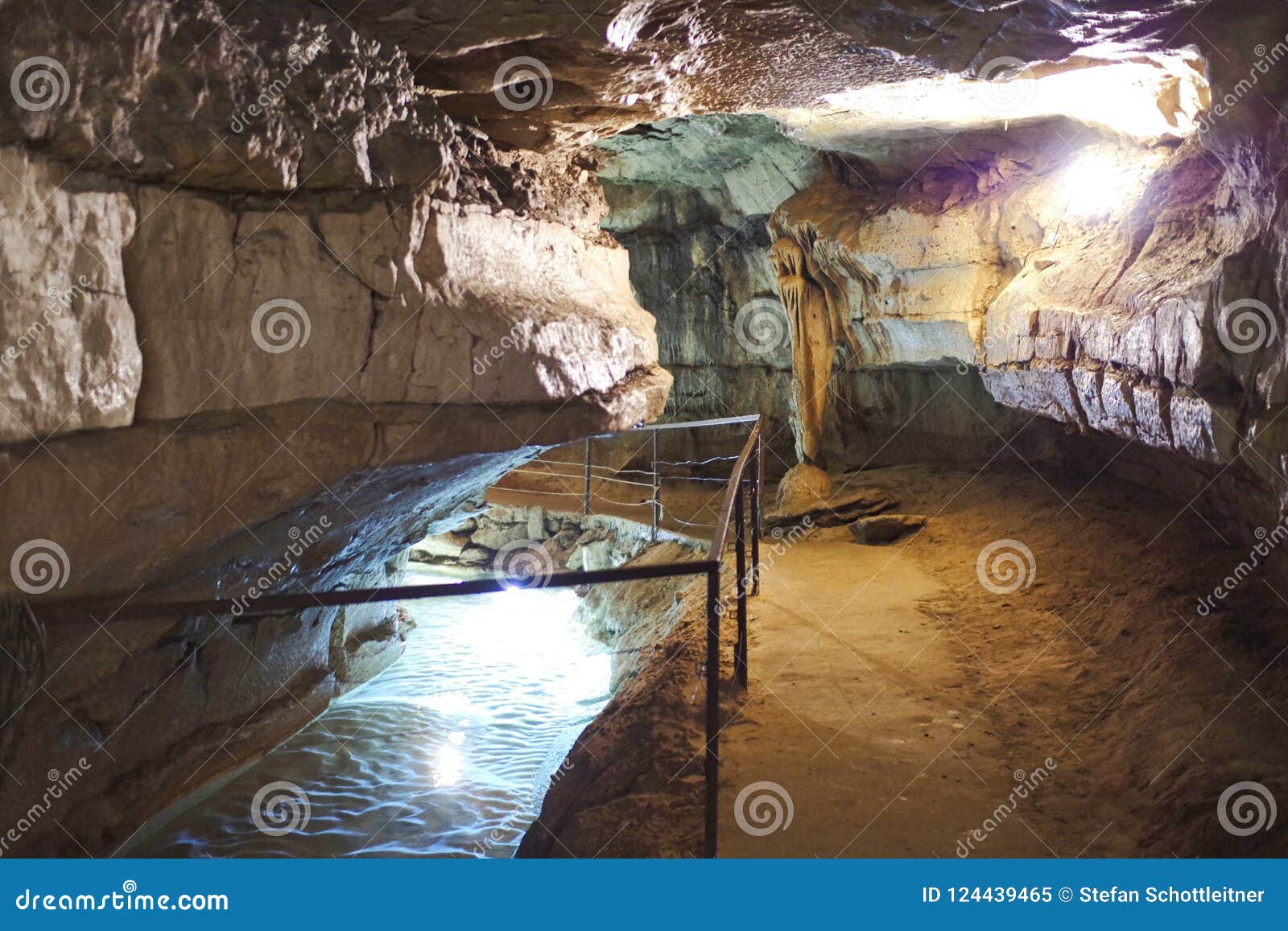 A River is Going Trough a Cave Stock Image - Image of anatolia, tigris ...