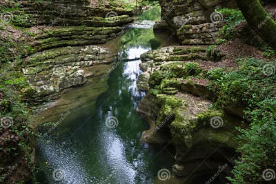 River in gorge or ravine stock image. Image of peaceful - 25602253