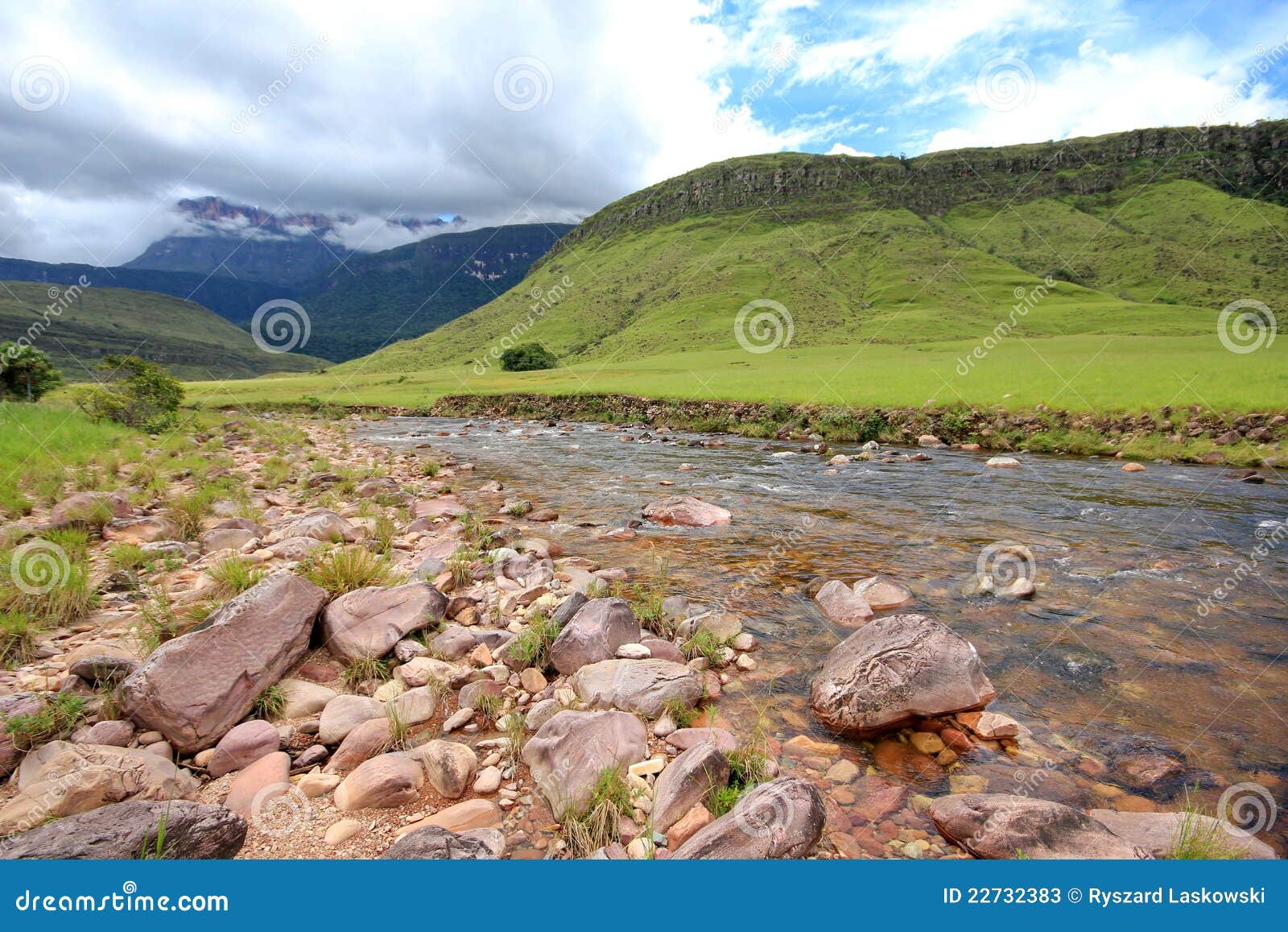 River in Gran Sabana, Venezuela Stock Image - Image of rocky ...