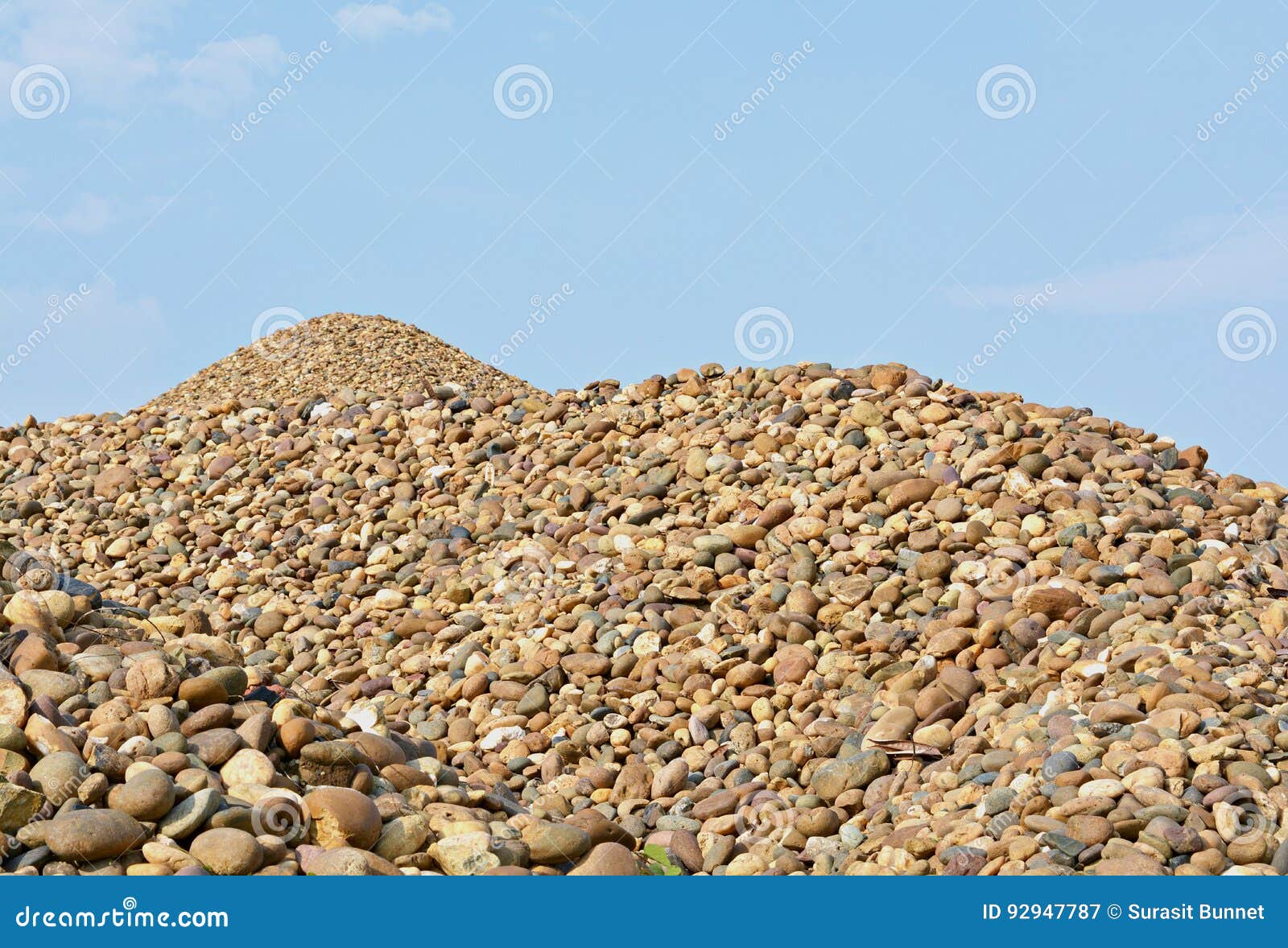 River gravel pile stock image. Image of bing, conveyor - 92947787
