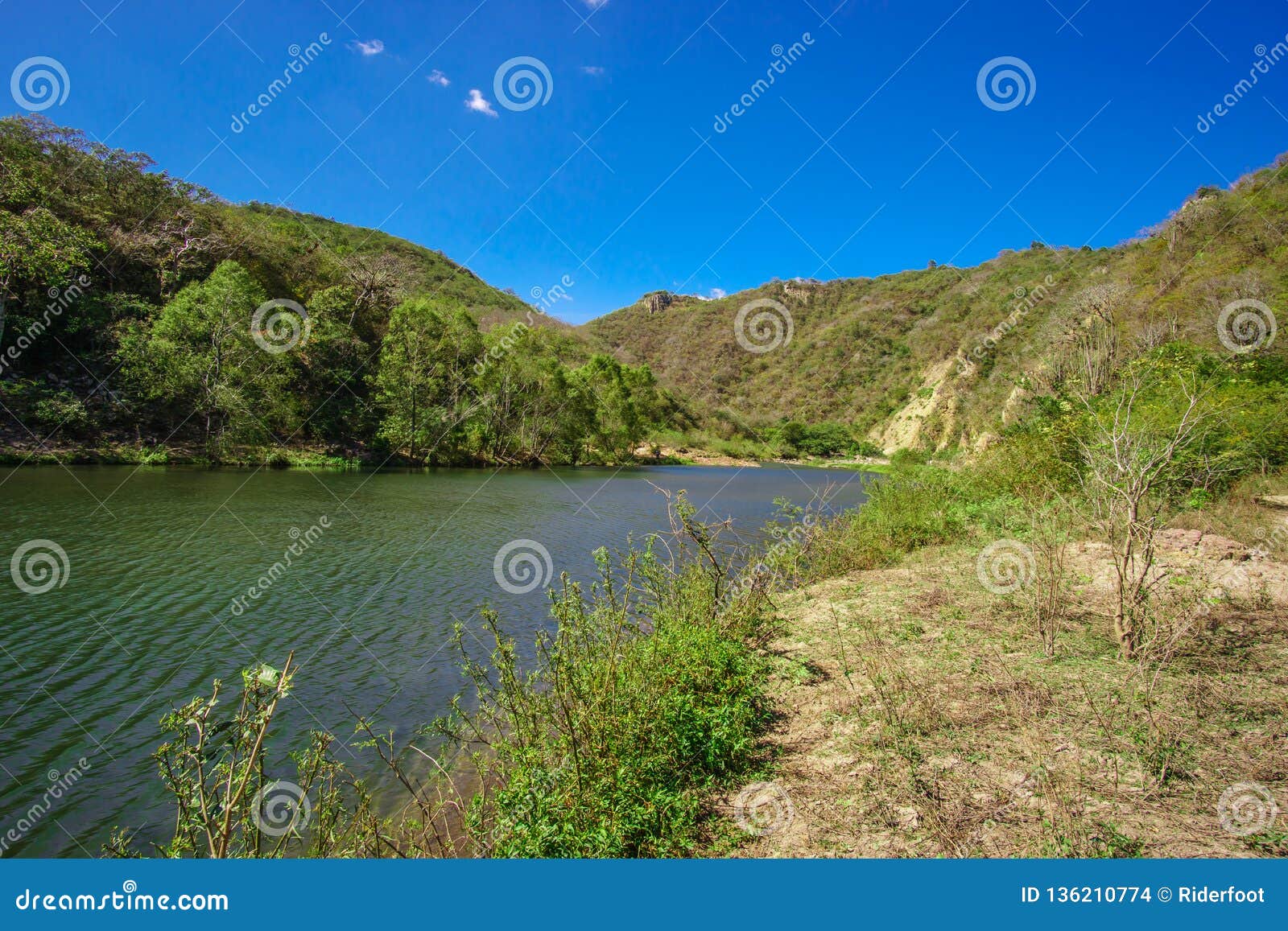 River Green Color in Tropical Country Stock Photo - Image of cascade ...