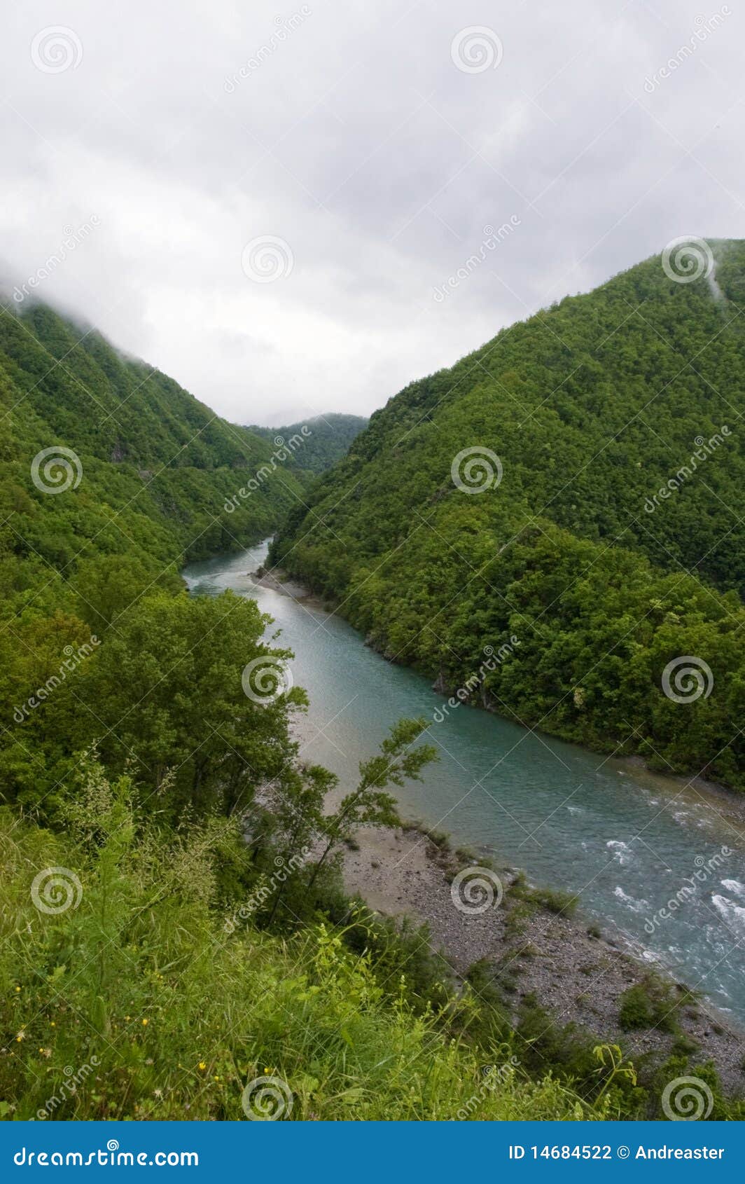 River in the high valley stock photo. Image of cloudy - 14684522