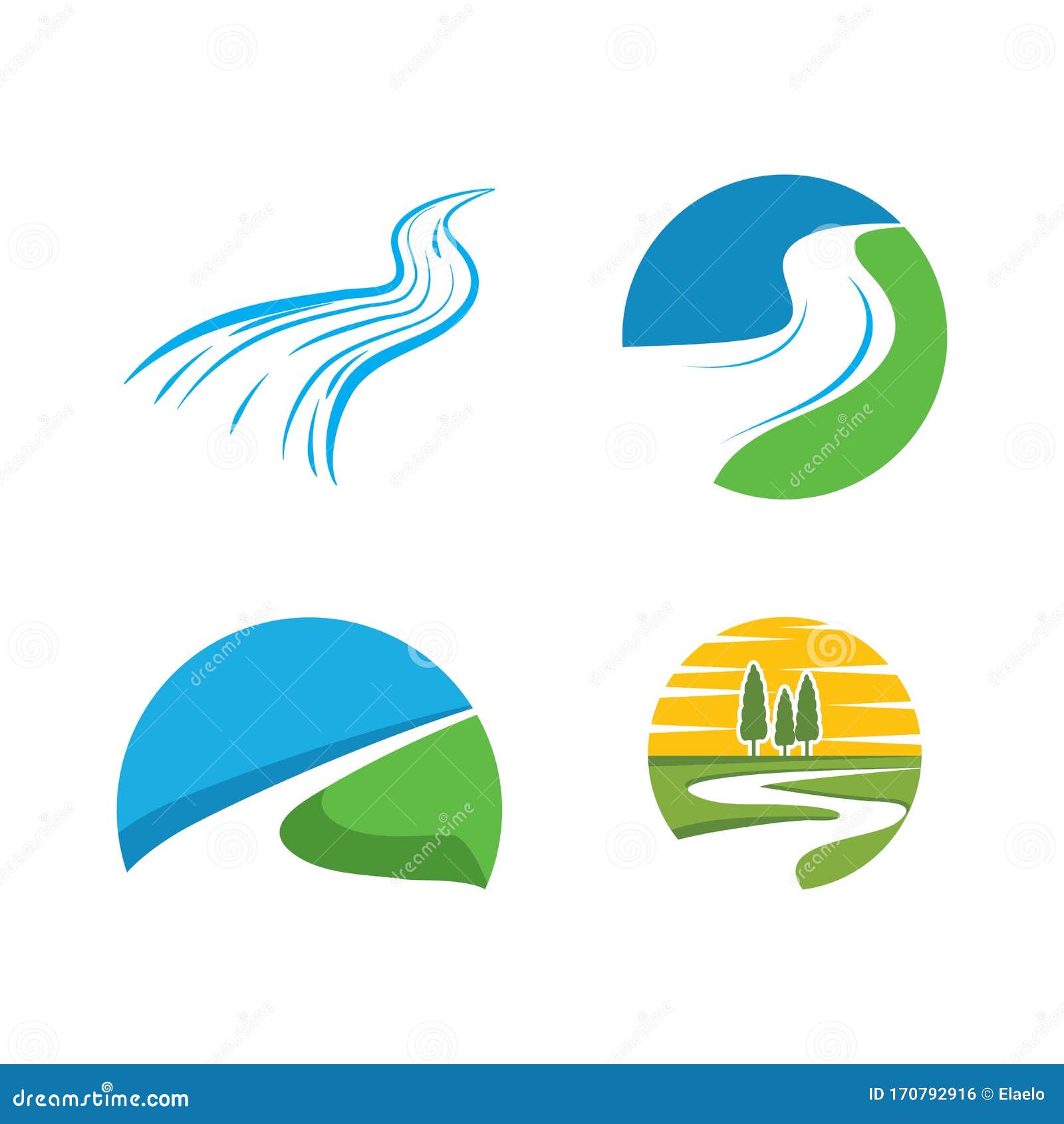 River Icon Vector Illustration Design Logo Stock Vector - Illustration ...