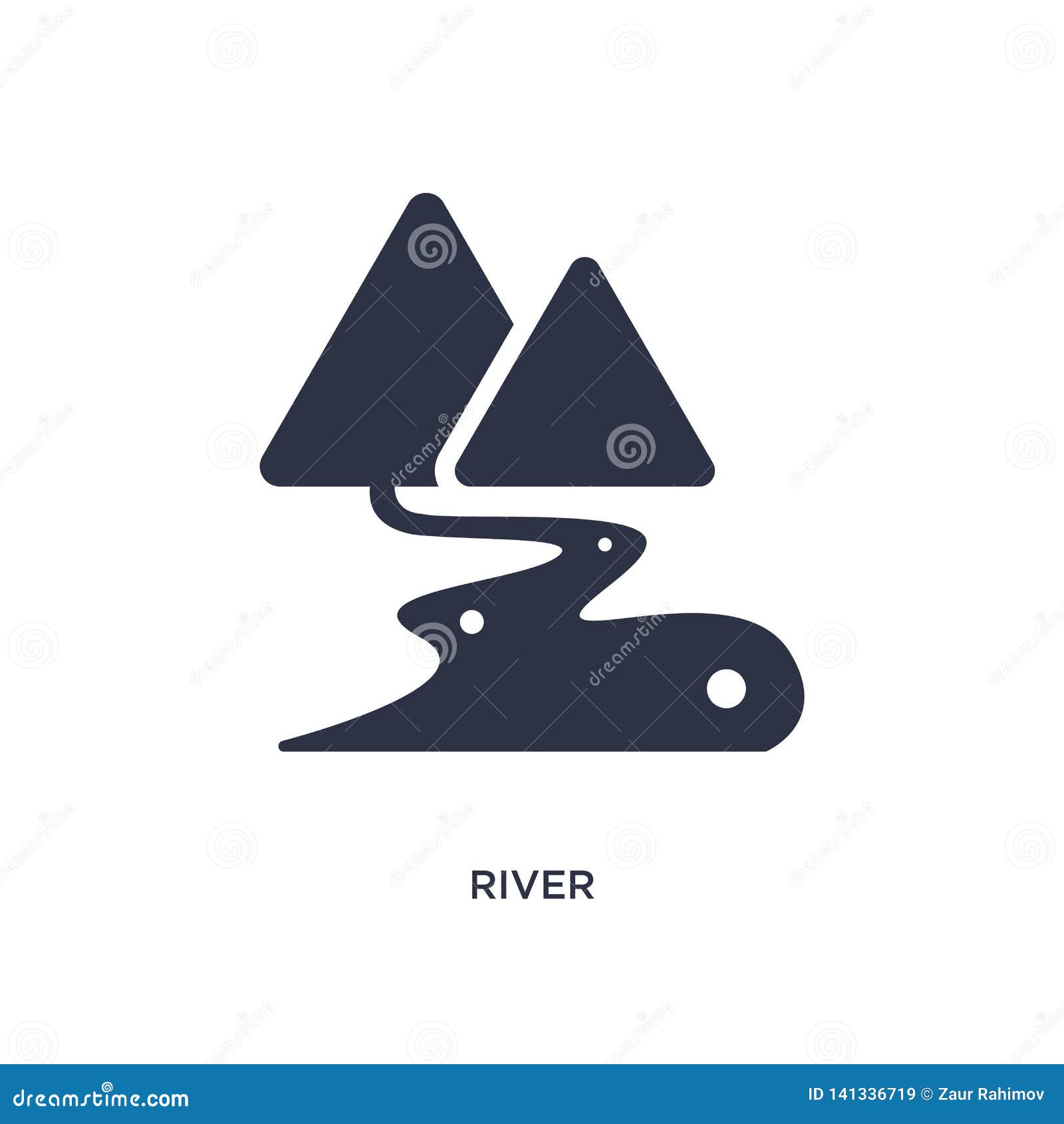 River Icon on White Background. Simple Element Illustration from Africa ...