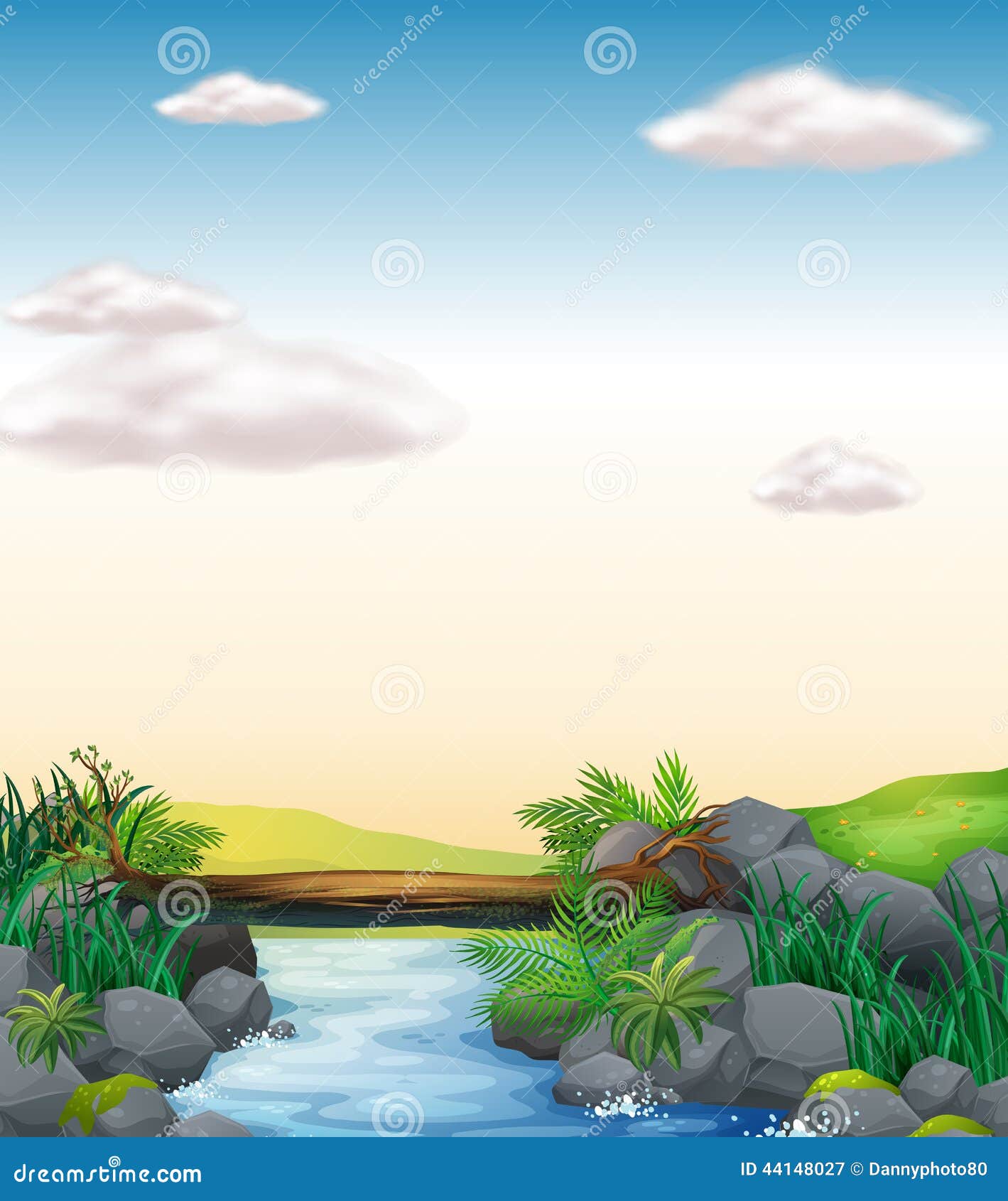 River stock vector. Illustration of field, environment - 44148027