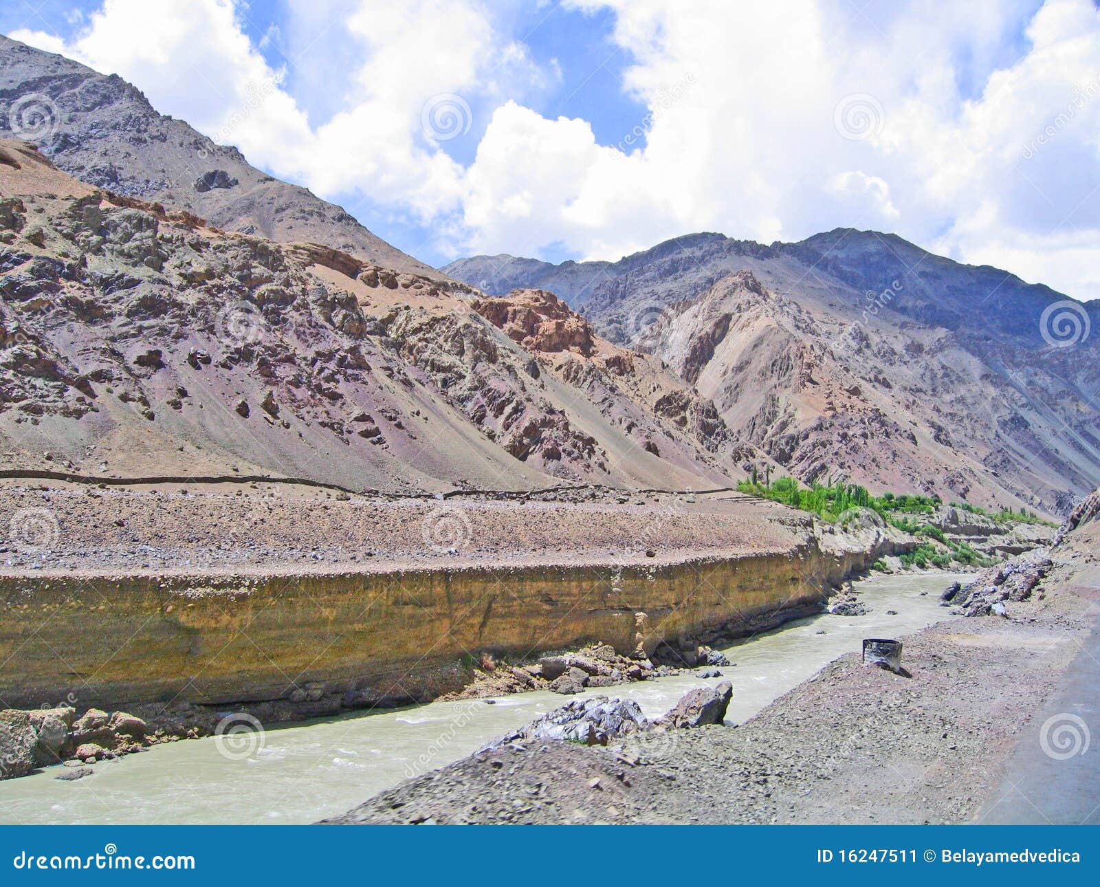 River Ind Valley, in Mountains of Ladakh Stock Image - Image of ...
