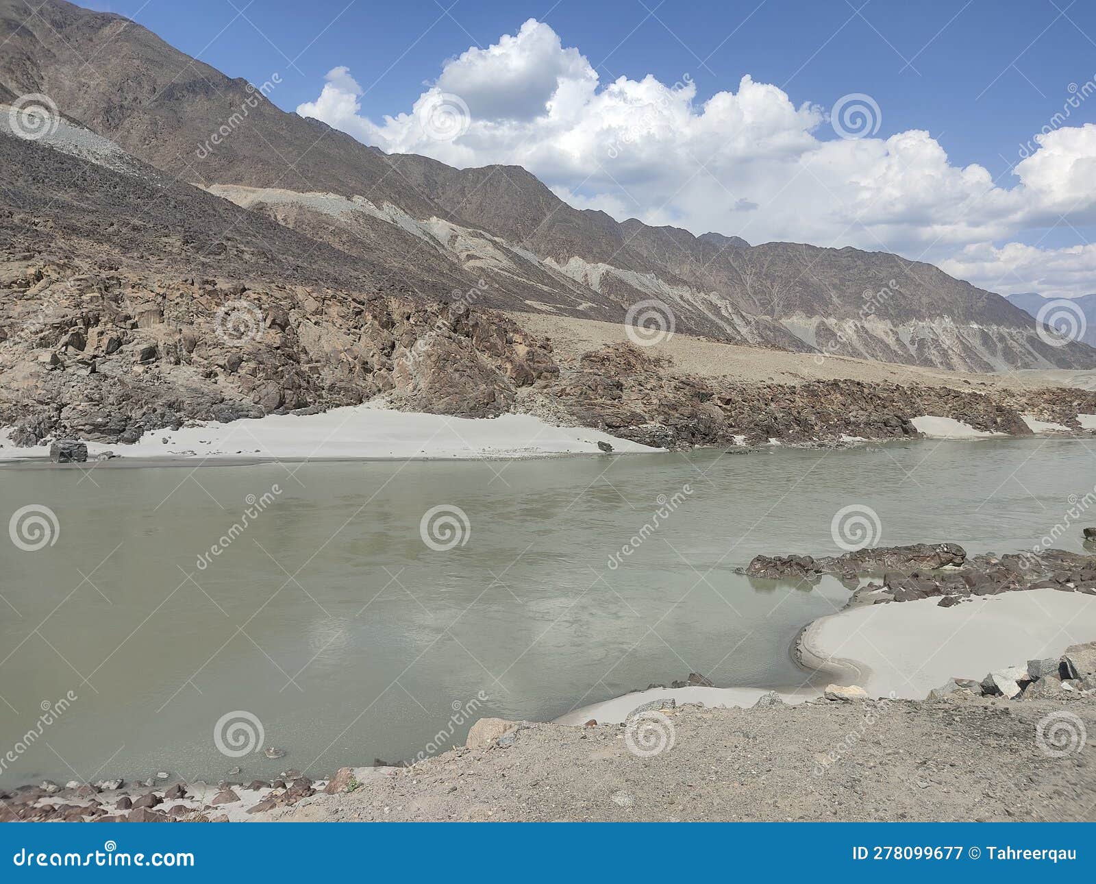 River Indus and Dry Mountains Stock Image - Image of wadi, mountains ...