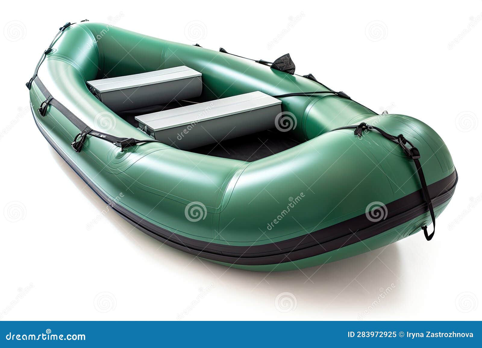 River Inflatable Boat on a White Background. Generative Ai Stock ...