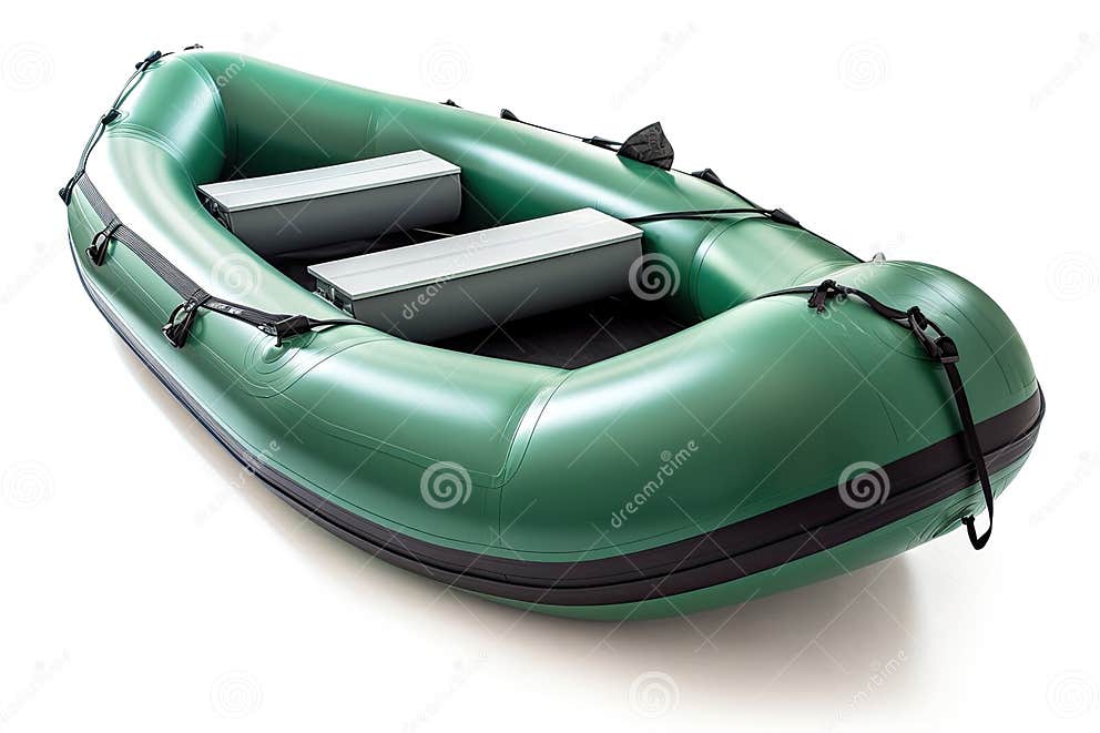 River Inflatable Boat on a White Background. Generative Ai Stock ...