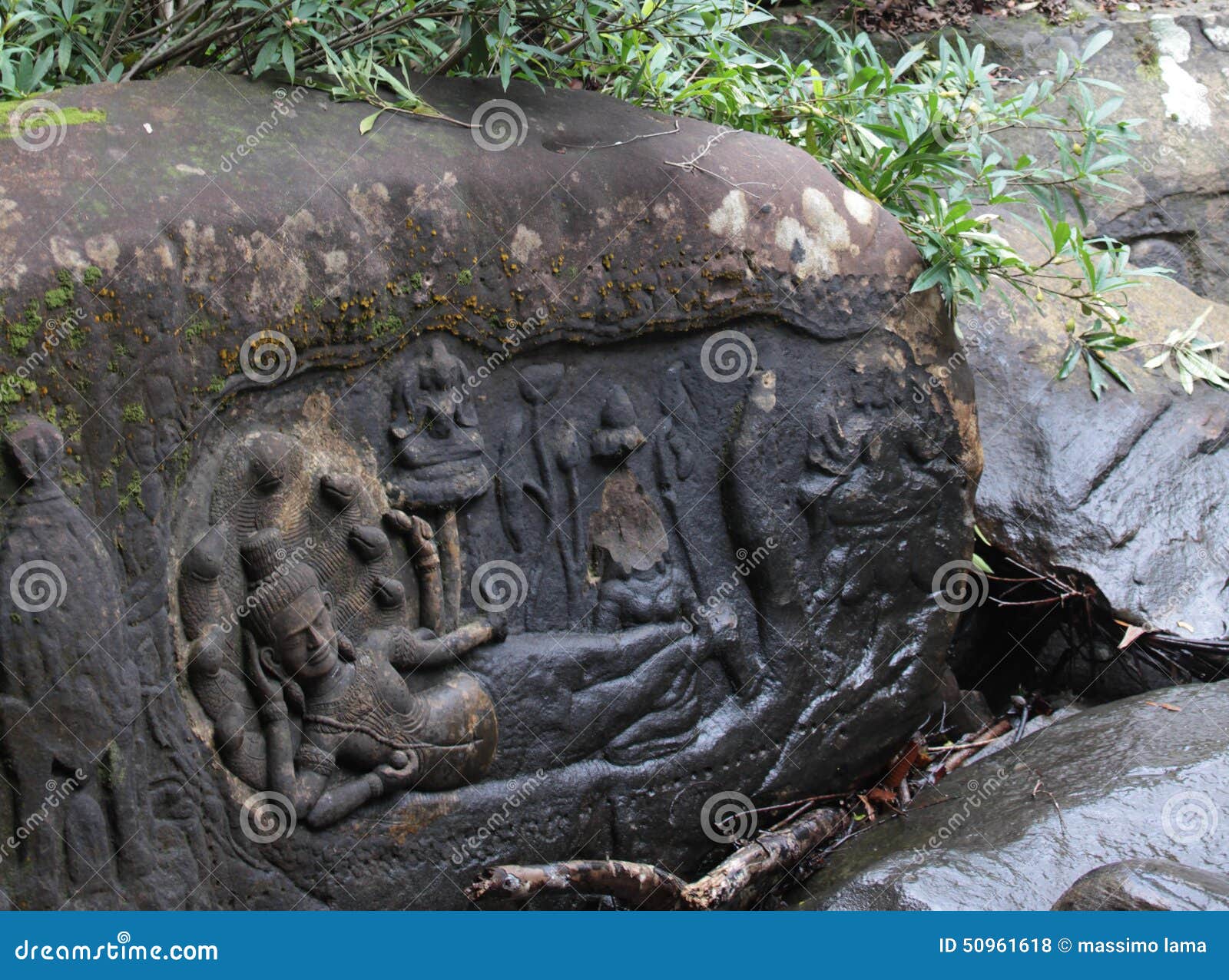 River inscriptions stock photo. Image of ancient, buddhism - 50961618