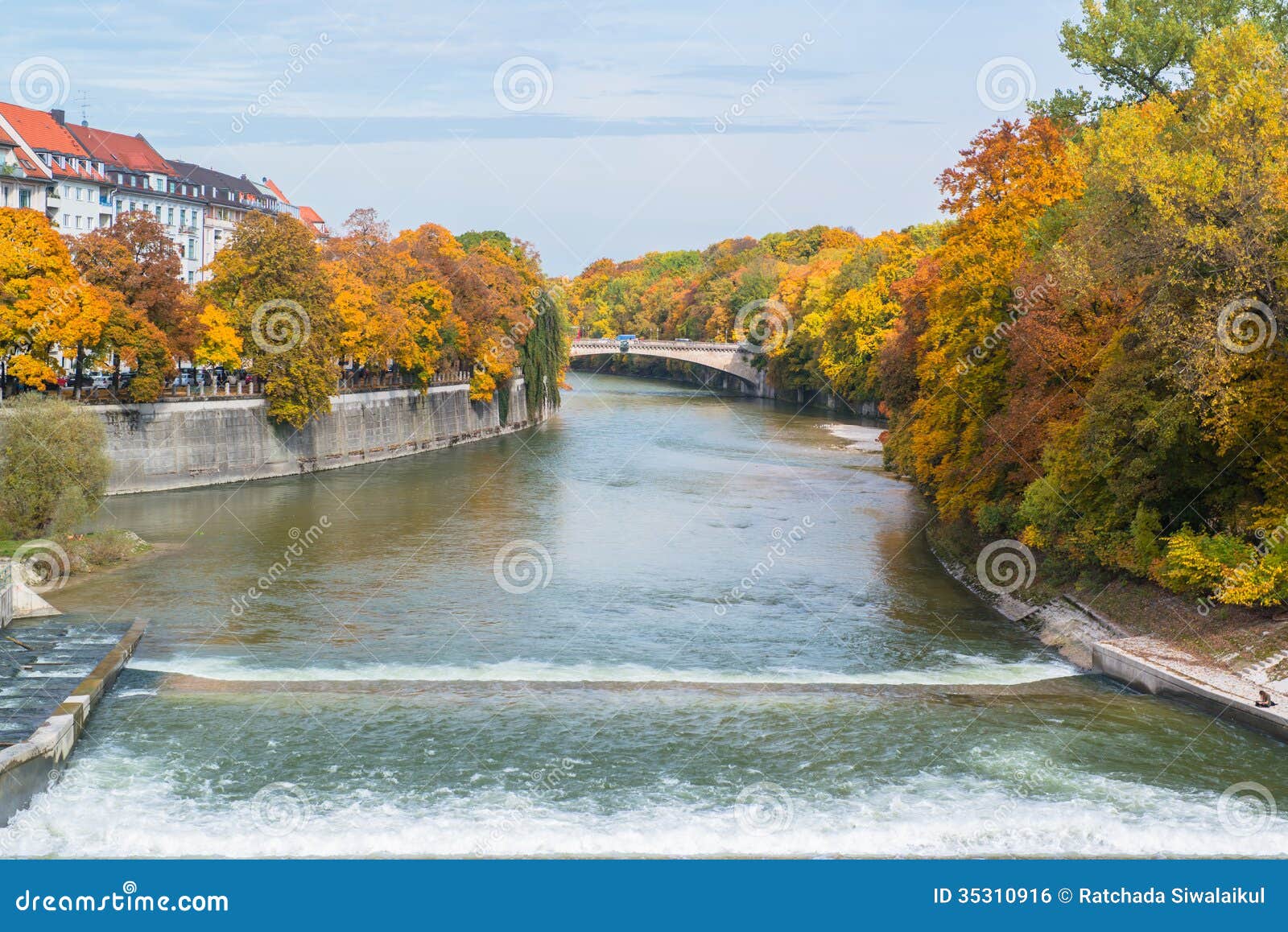 River Isar,Munich stock photo. Image of beautiful, blue - 35310916