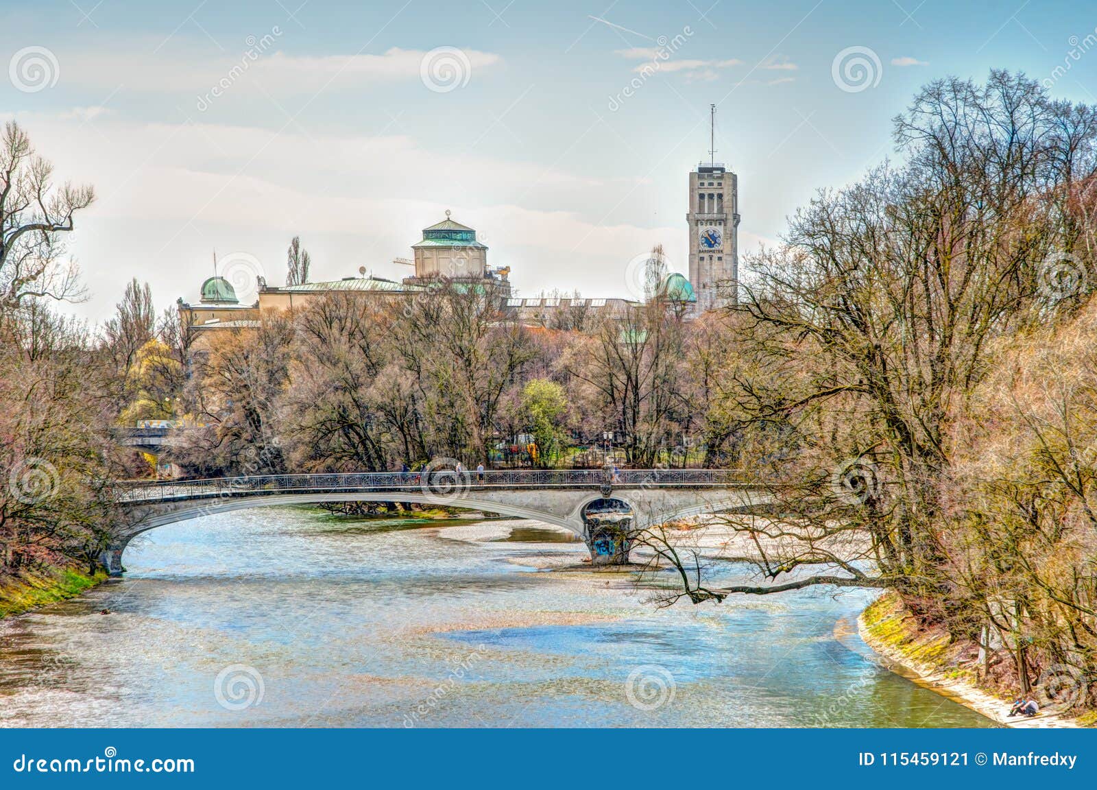 The river Isar in Munich editorial photo. Image of nature - 115459121