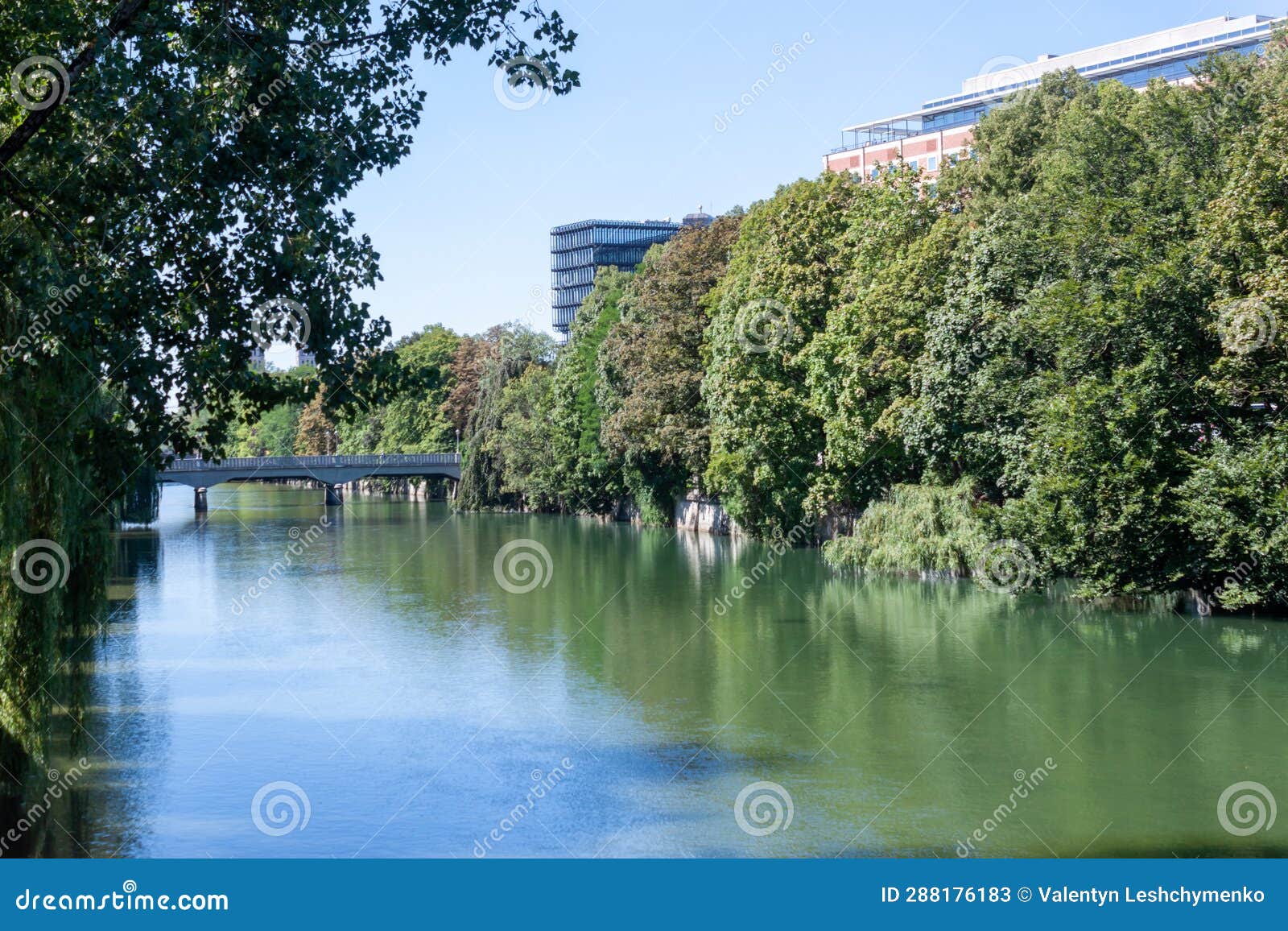 River Isar in Munich. View on the Bridge Stock Image - Image of germany ...