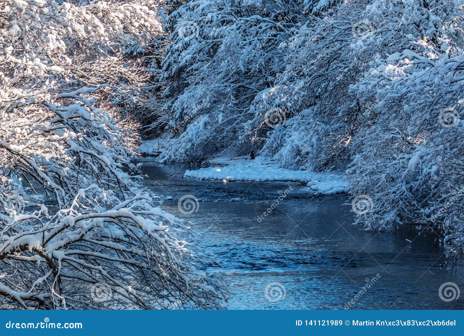 River isar in winter snow stock image. Image of isar - 141121989