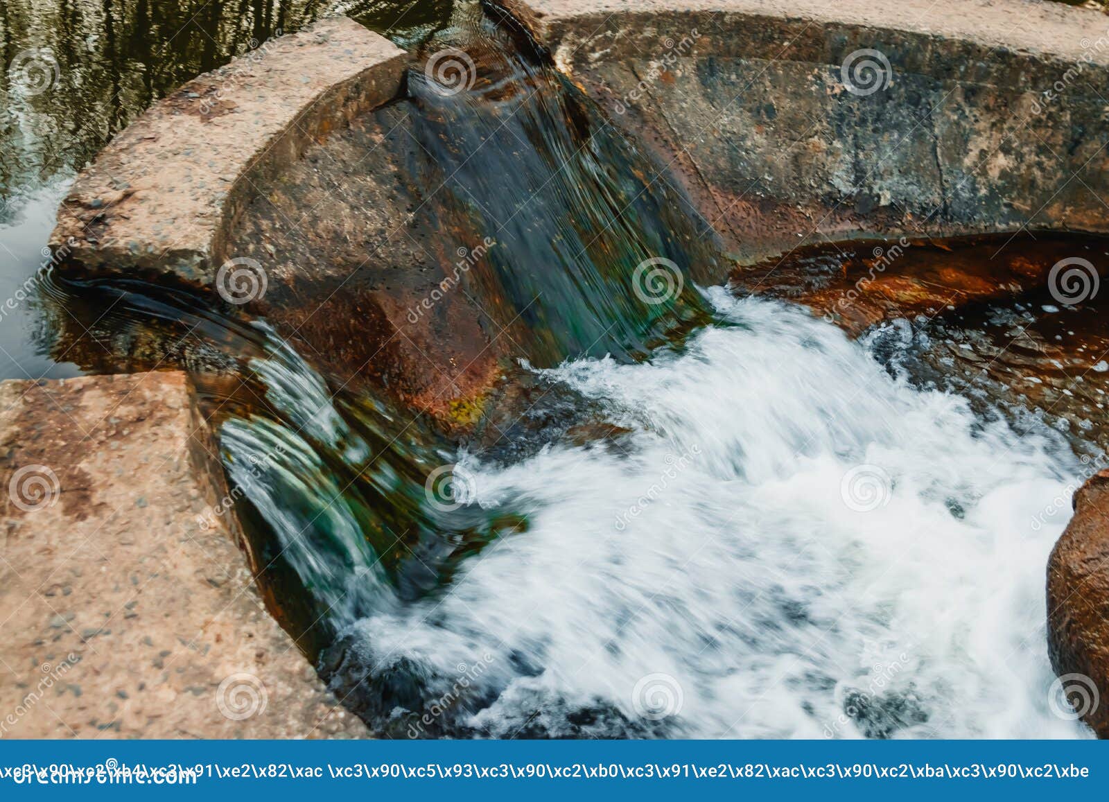 River joining the ocean stock photo. Image of detail - 159446996