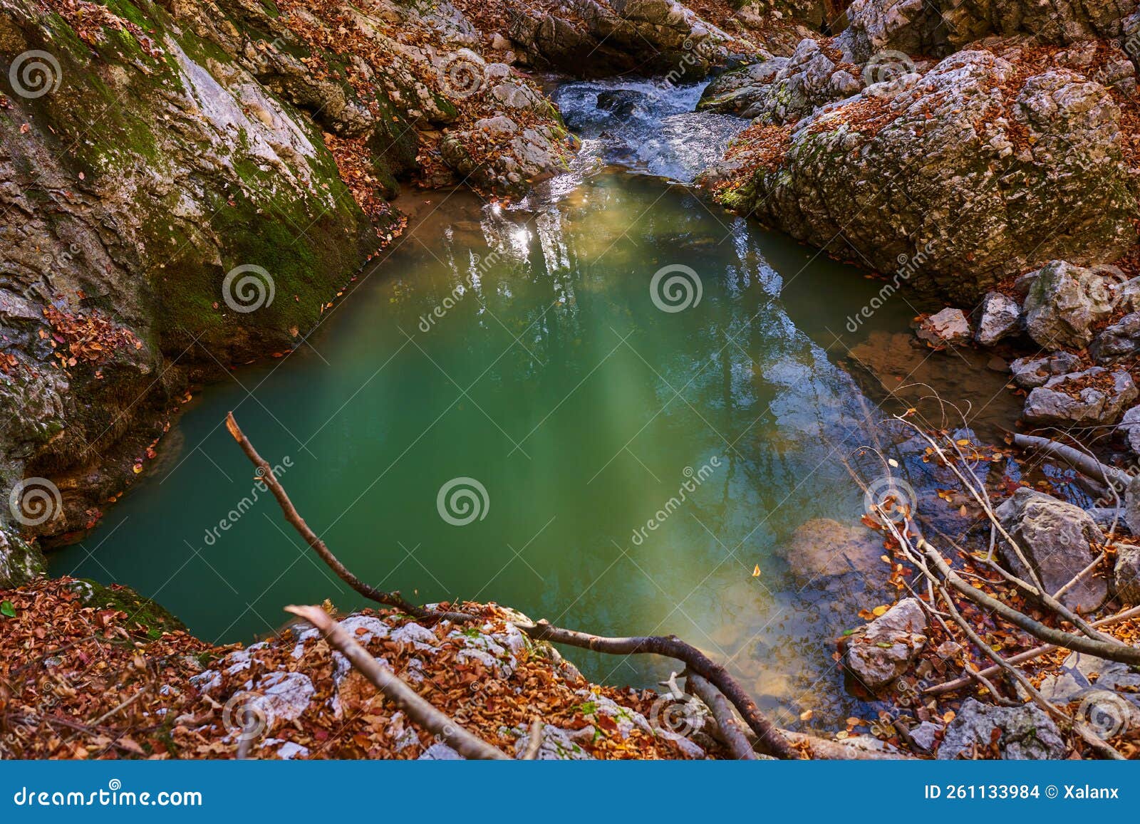 River from a Karst Spring in the Mountains Stock Photo - Image of ...