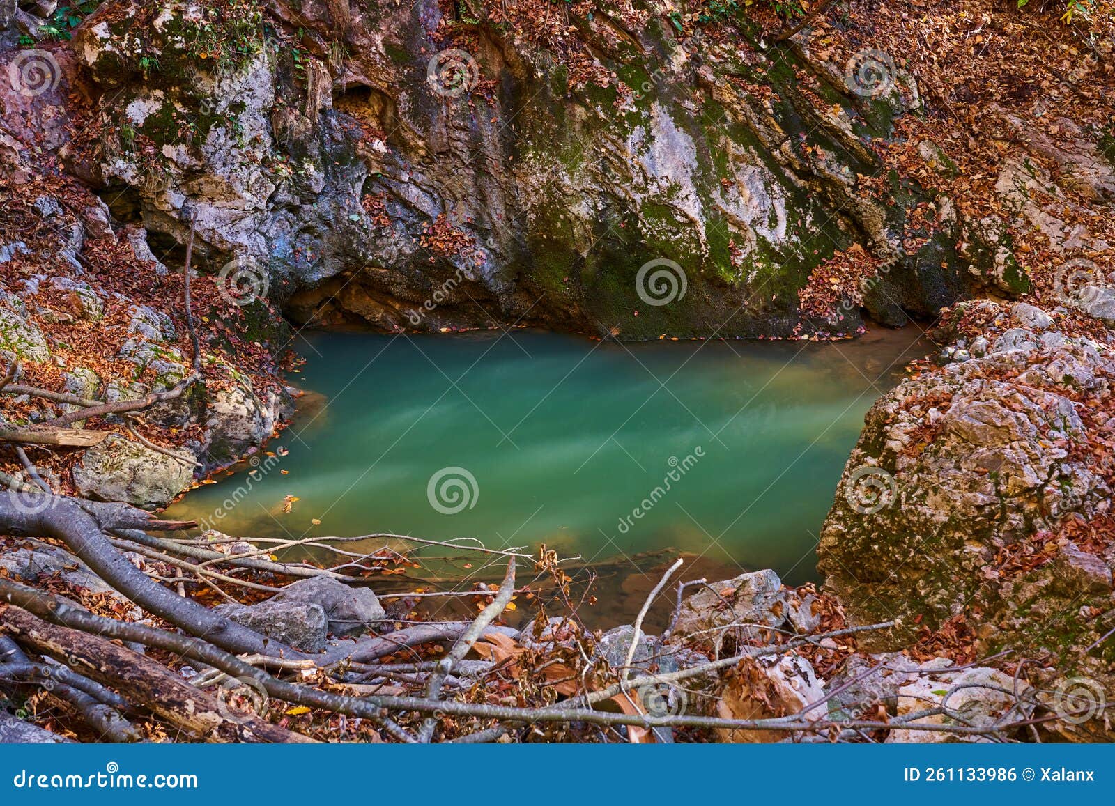 River from a Karst Spring in the Mountains Stock Photo - Image of ...
