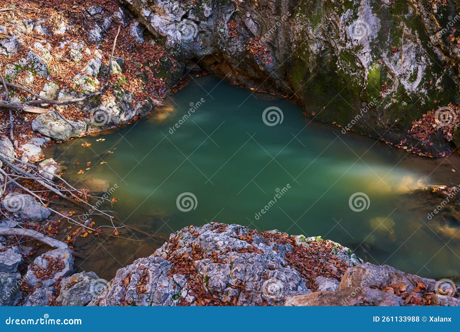 River from a Karst Spring in the Mountains Stock Photo - Image of ...