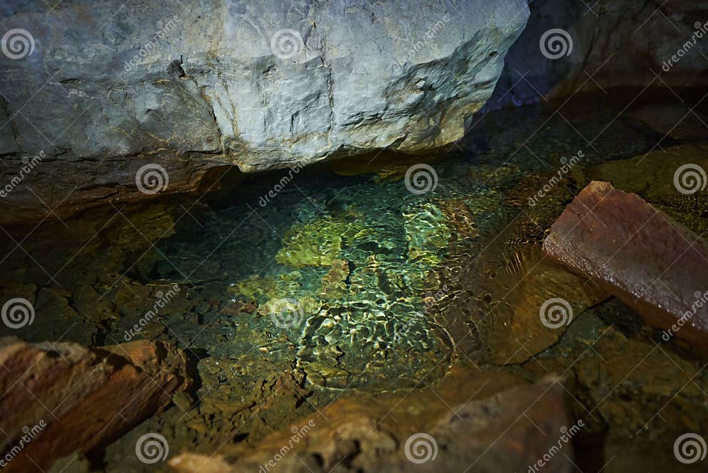 River from a Karst Spring in the Mountains Stock Photo - Image of ...