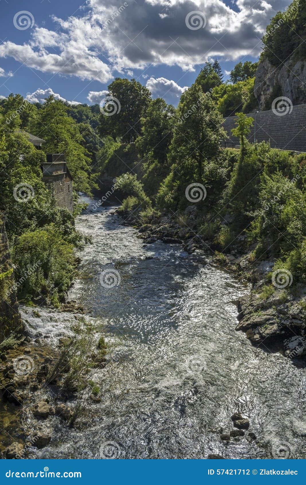 River korana in Rastoke stock photo. Image of vibrant - 57421712