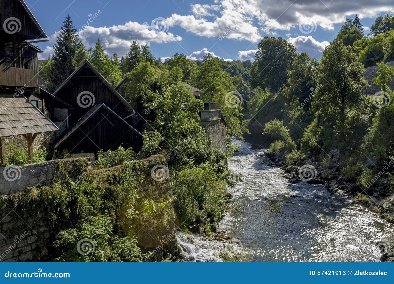 River korana in Rastoke stock image. Image of cascade - 57421913