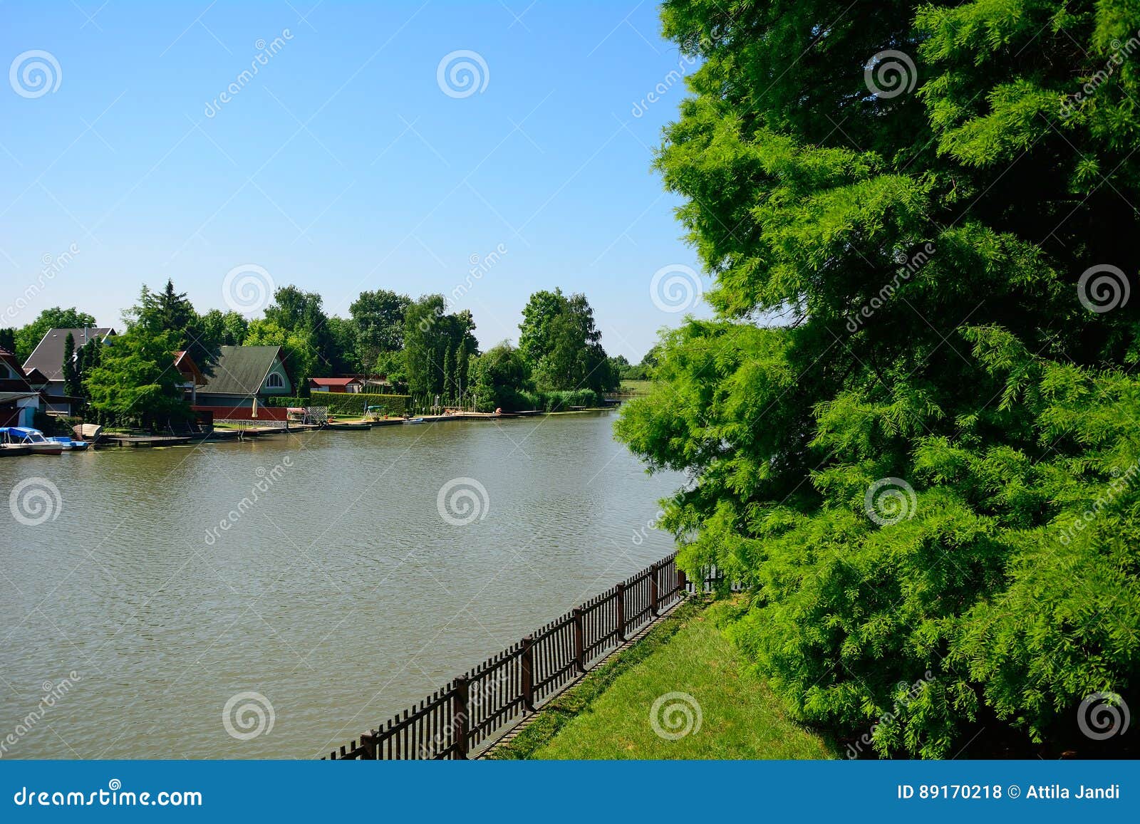 River Koros, Szarvas, Hungary Stock Photo - Image of cloudy, szarvas ...