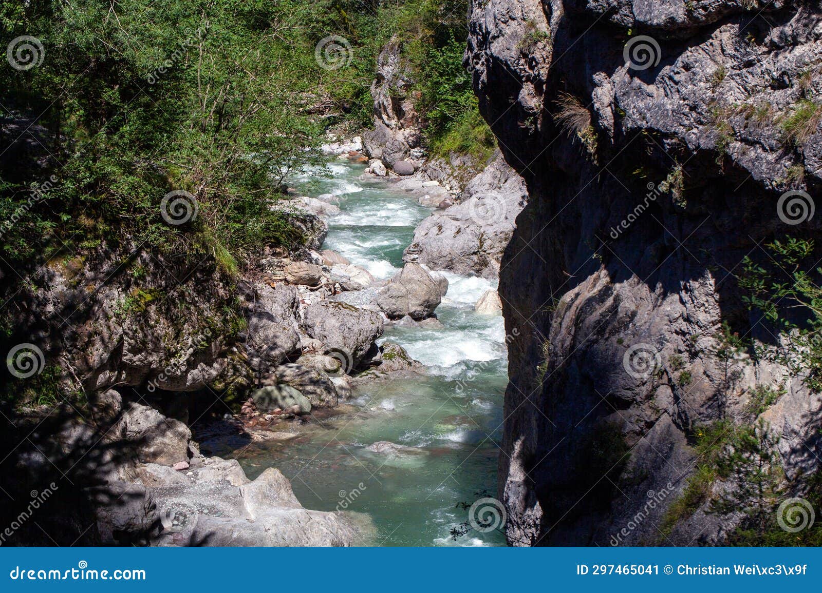River in the Kundler Klamm in Austria Stock Image - Image of flux ...