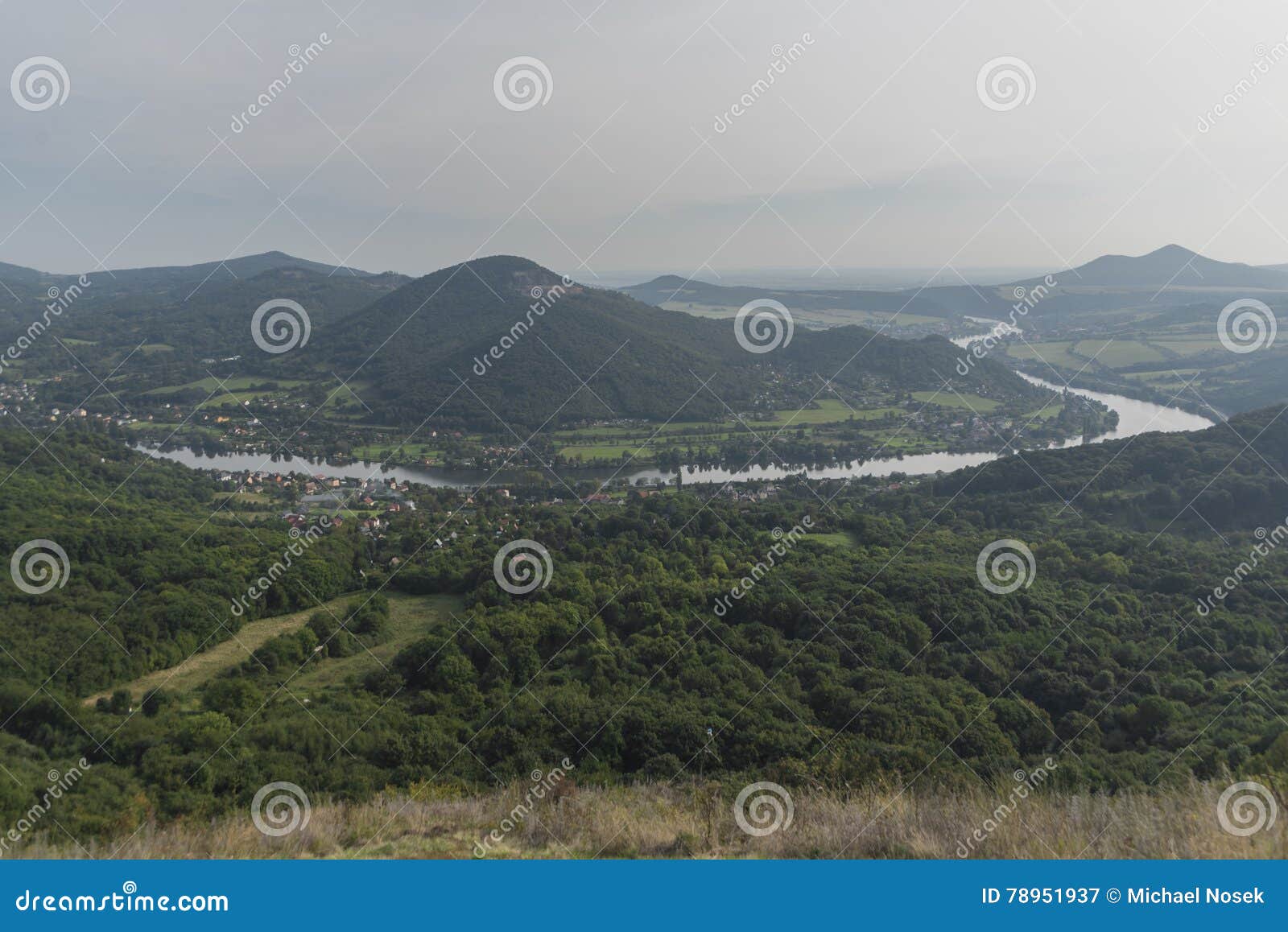 River Labe from Skalky View Point Editorial Photography - Image of ...