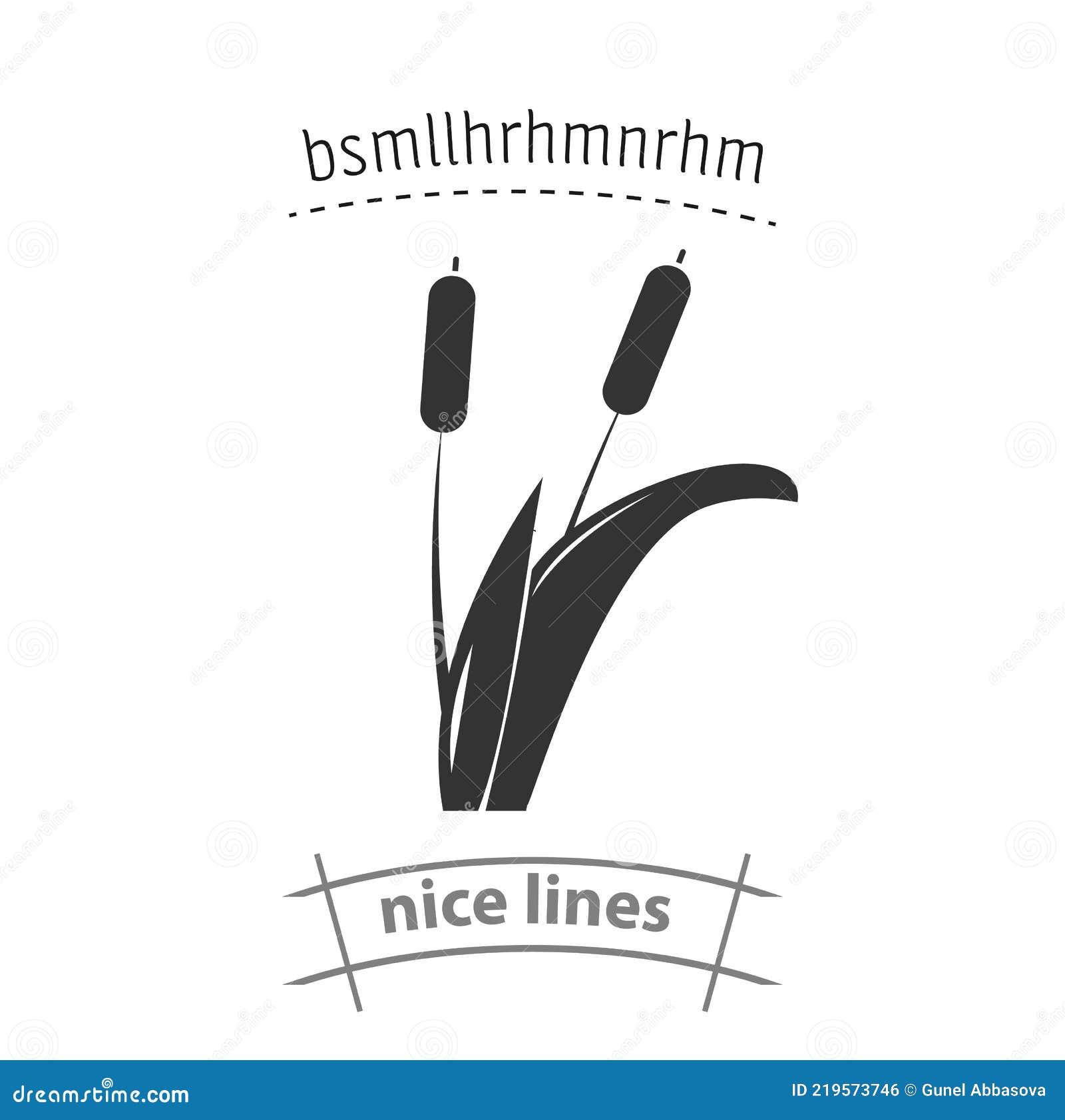 River or Lake Reed Simple Icon. Reed Isolated Icon Stock Vector ...