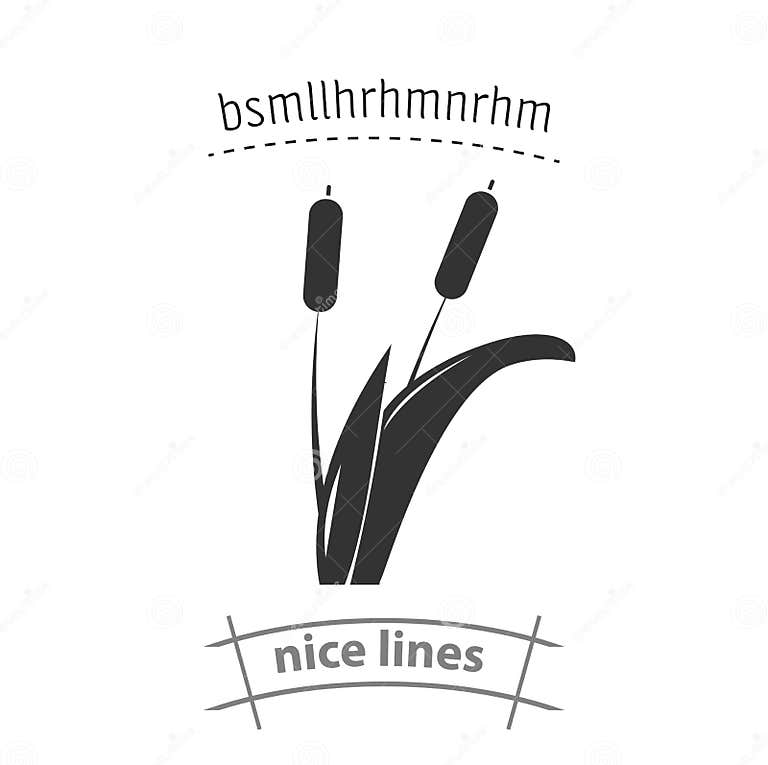 River or Lake Reed Simple Icon. Reed Isolated Icon Stock Vector ...