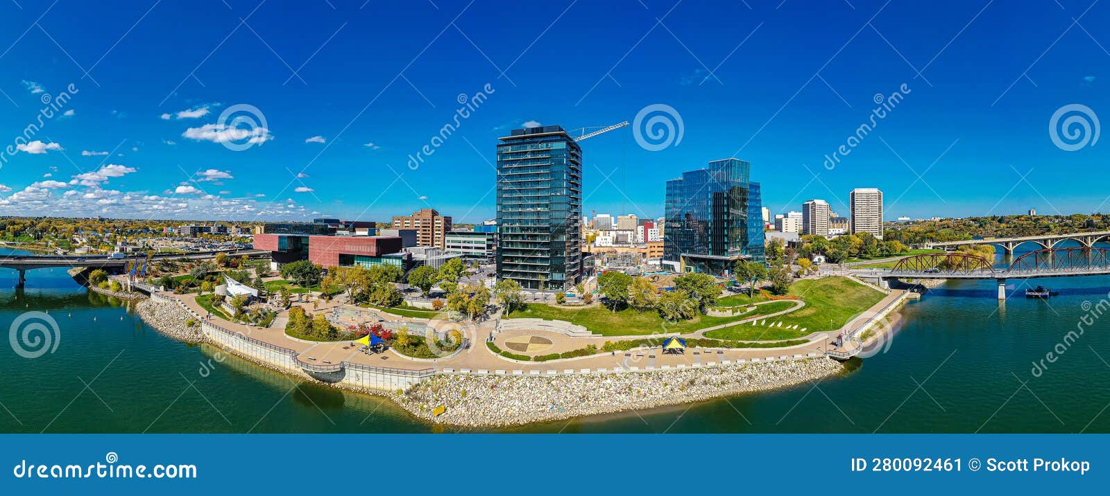 River Landing in Saskatoon, Saskatchewan Stock Image - Image of color ...
