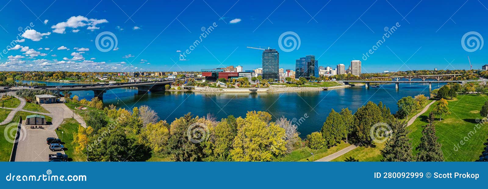 River Landing in Saskatoon, Saskatchewan Stock Image - Image of path ...