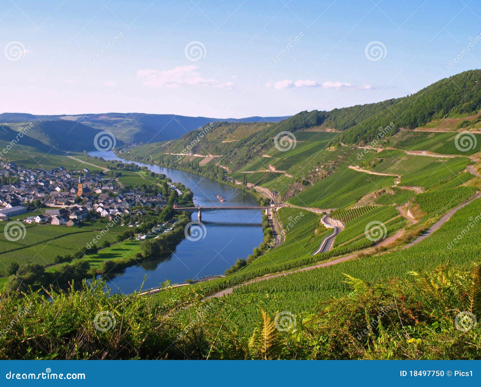 River landscape stock photo. Image of road, viniculture - 18497750