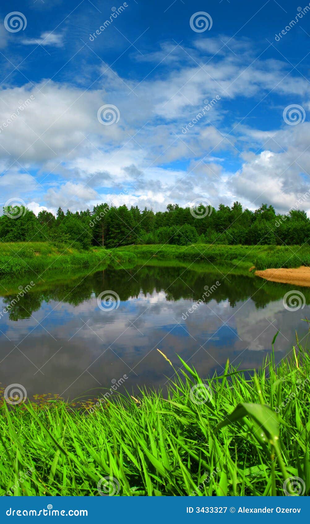 River landscape stock image. Image of landscape, field - 3433327
