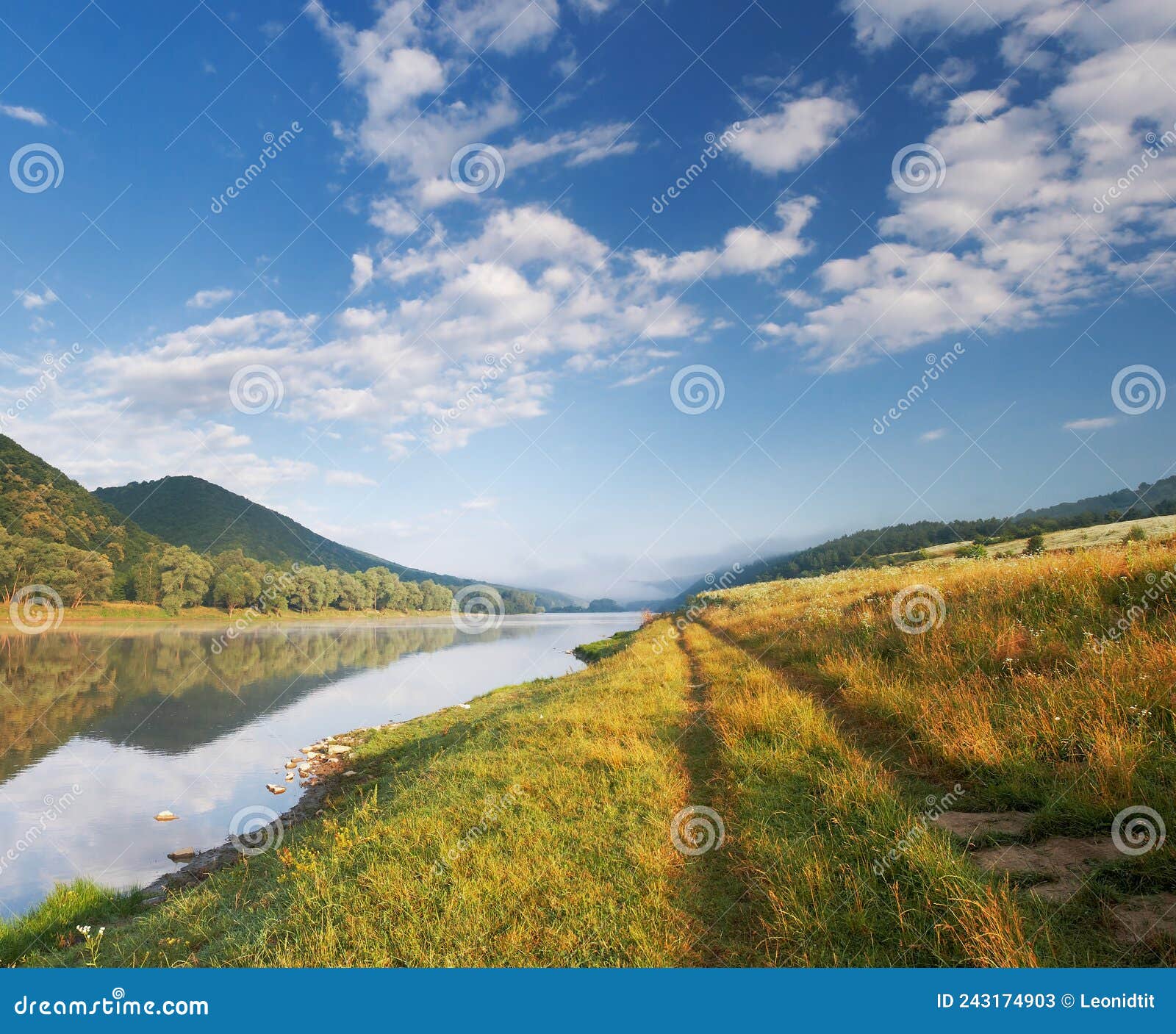 River landscape stock image. Image of panorama, fresh - 243174903