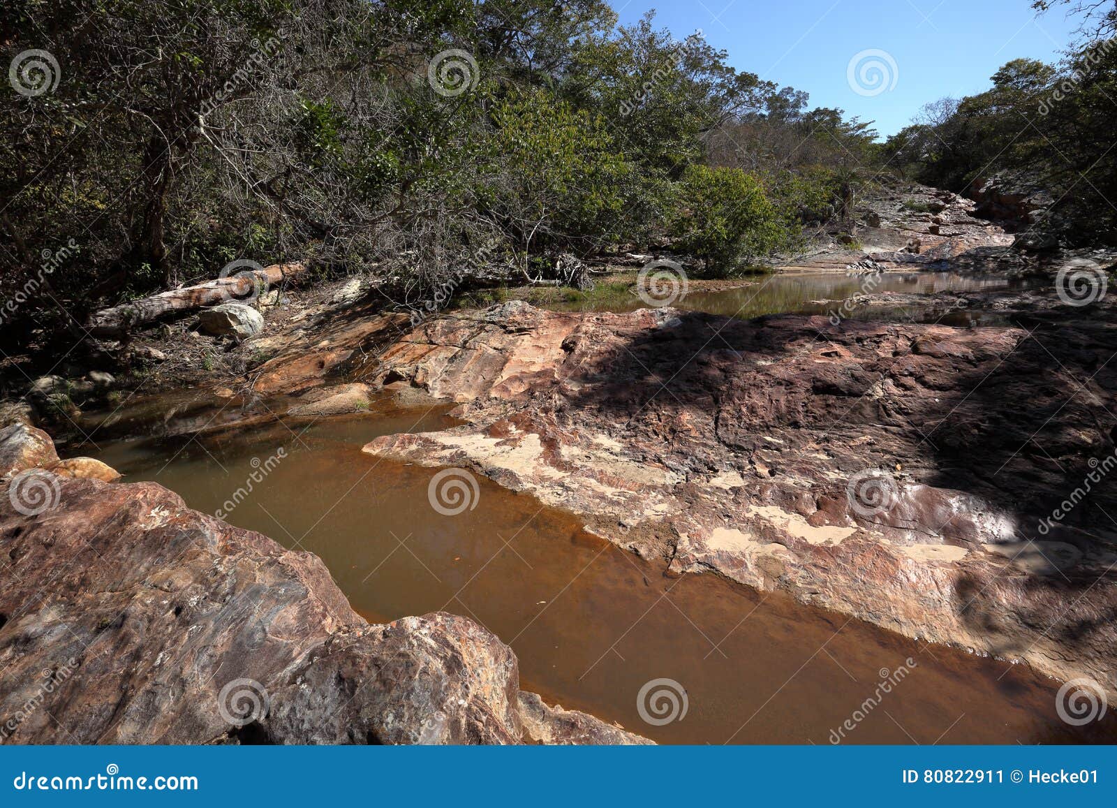 River Landscape of Caatinga in Brazil Stock Image - Image of mountain ...