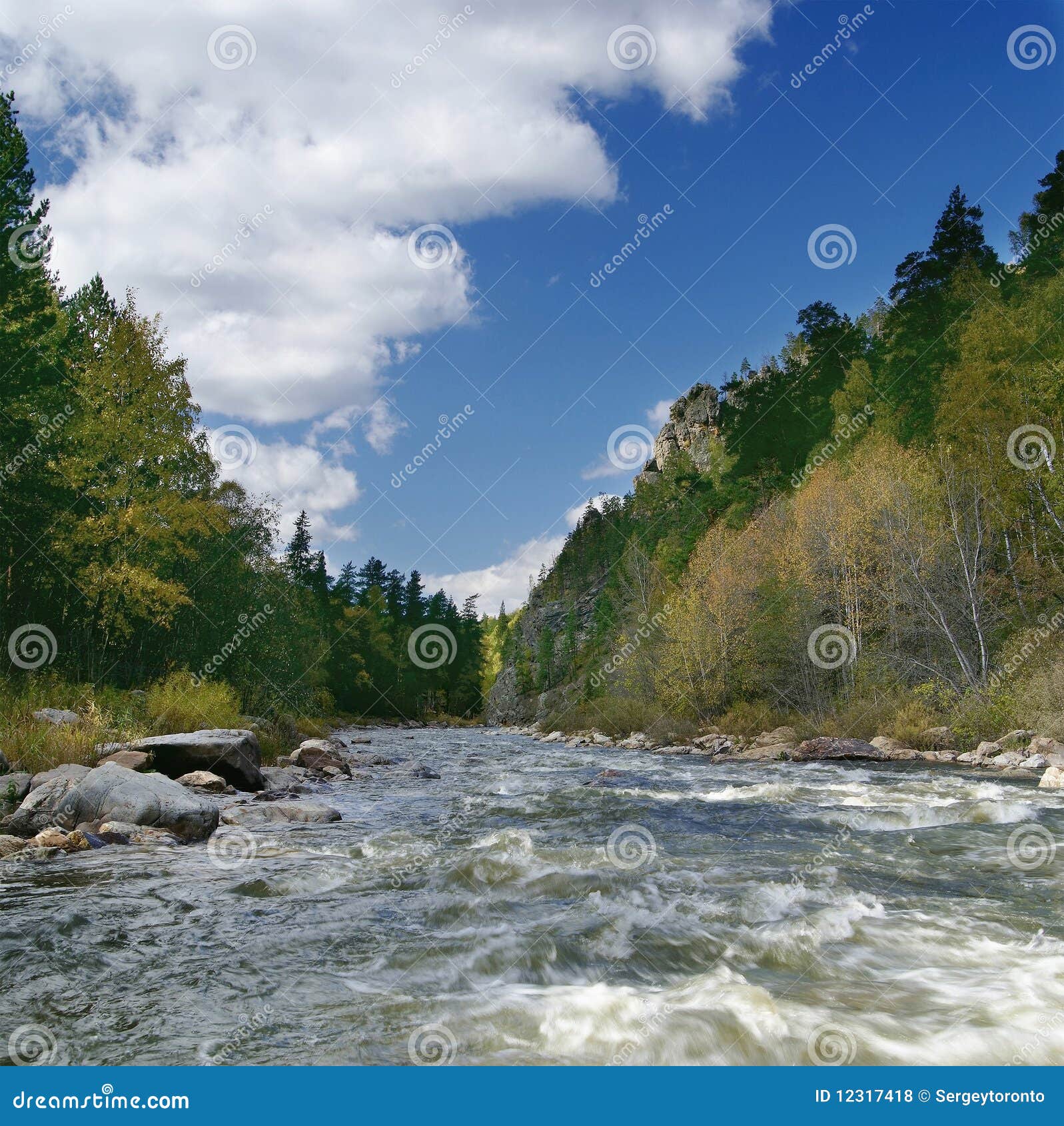 River Landscape. Ural Mountains. Russia Stock Photo - Image of ...