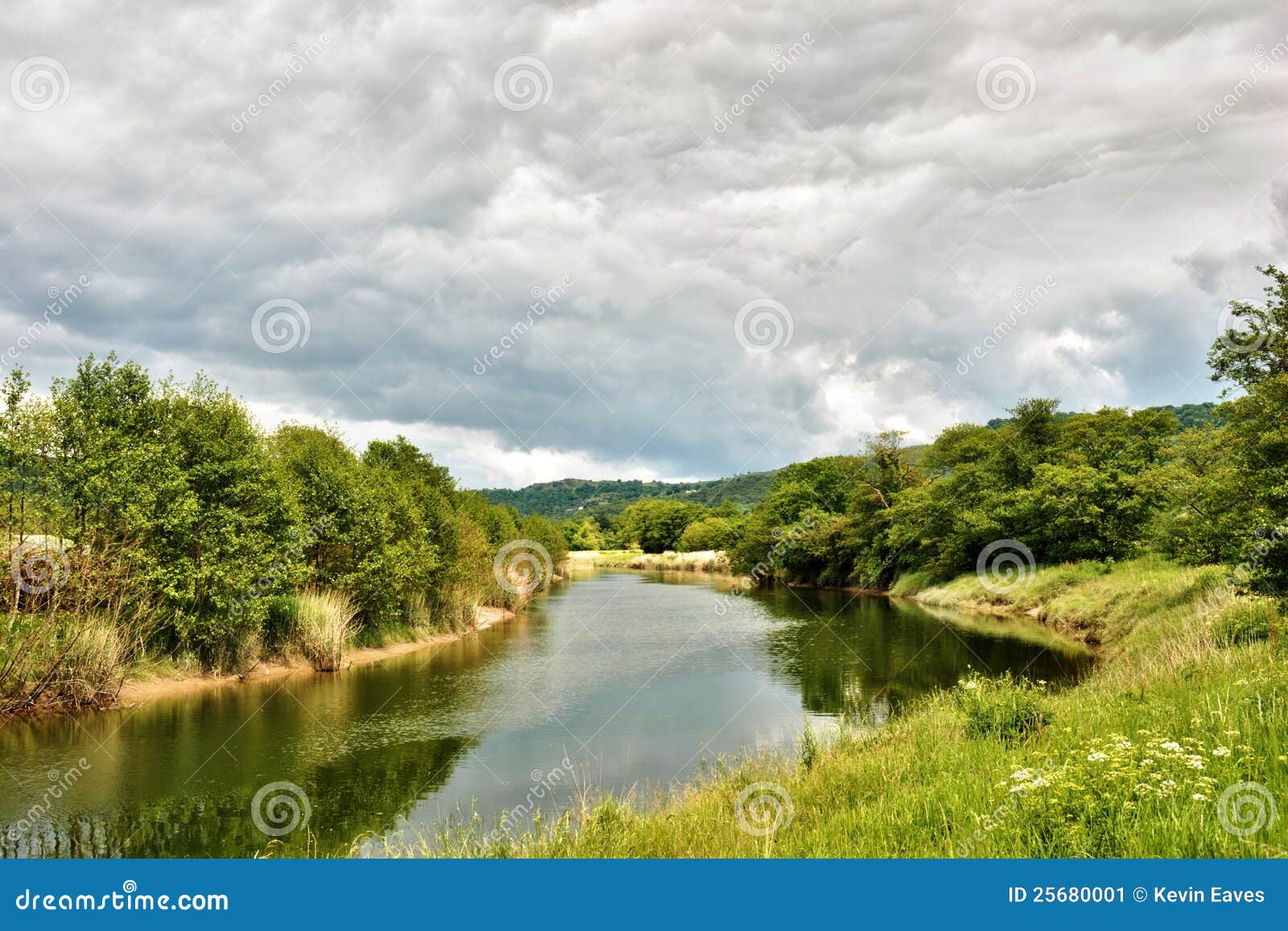 River Leven Flowing through Lush Countryside Stock Image - Image of ...