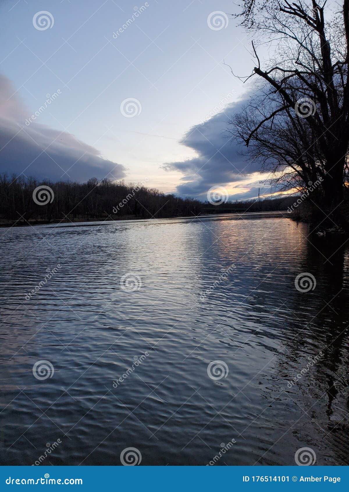 River Life Sunset stock image. Image of breathtaking - 176514101