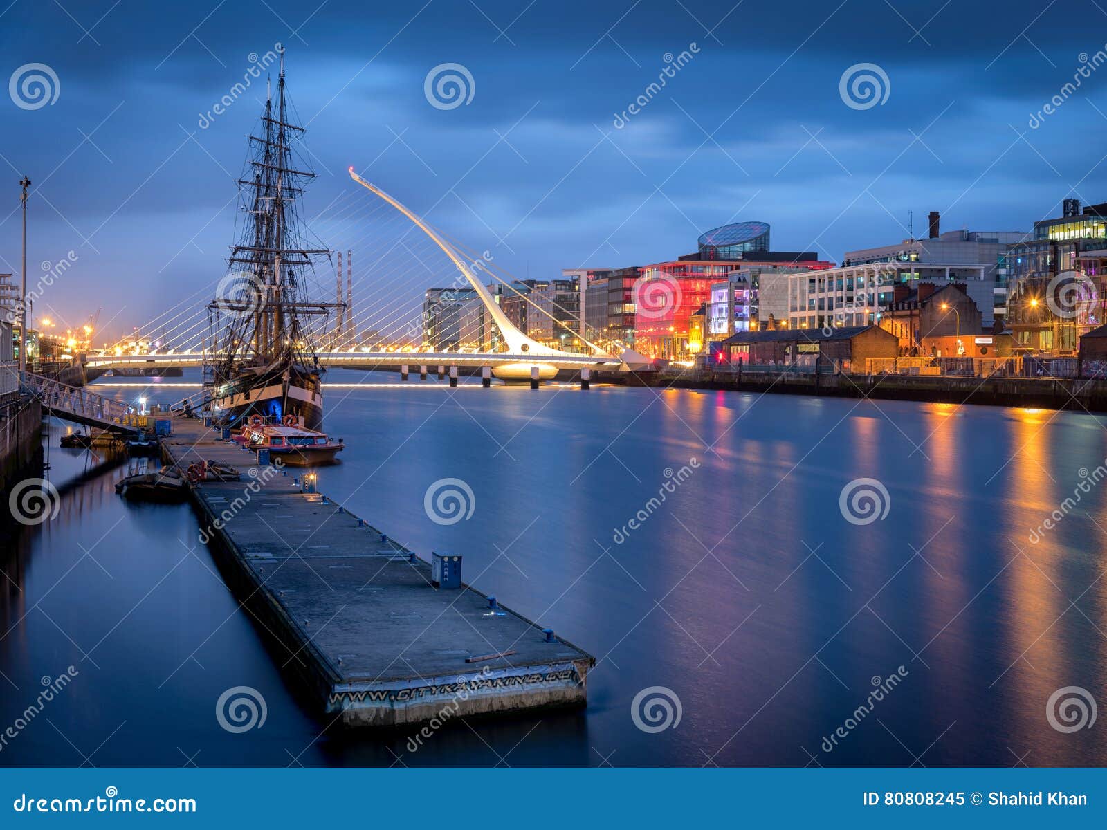 River Liffey Dublin Docklands Royalty-Free Stock Image | CartoonDealer ...