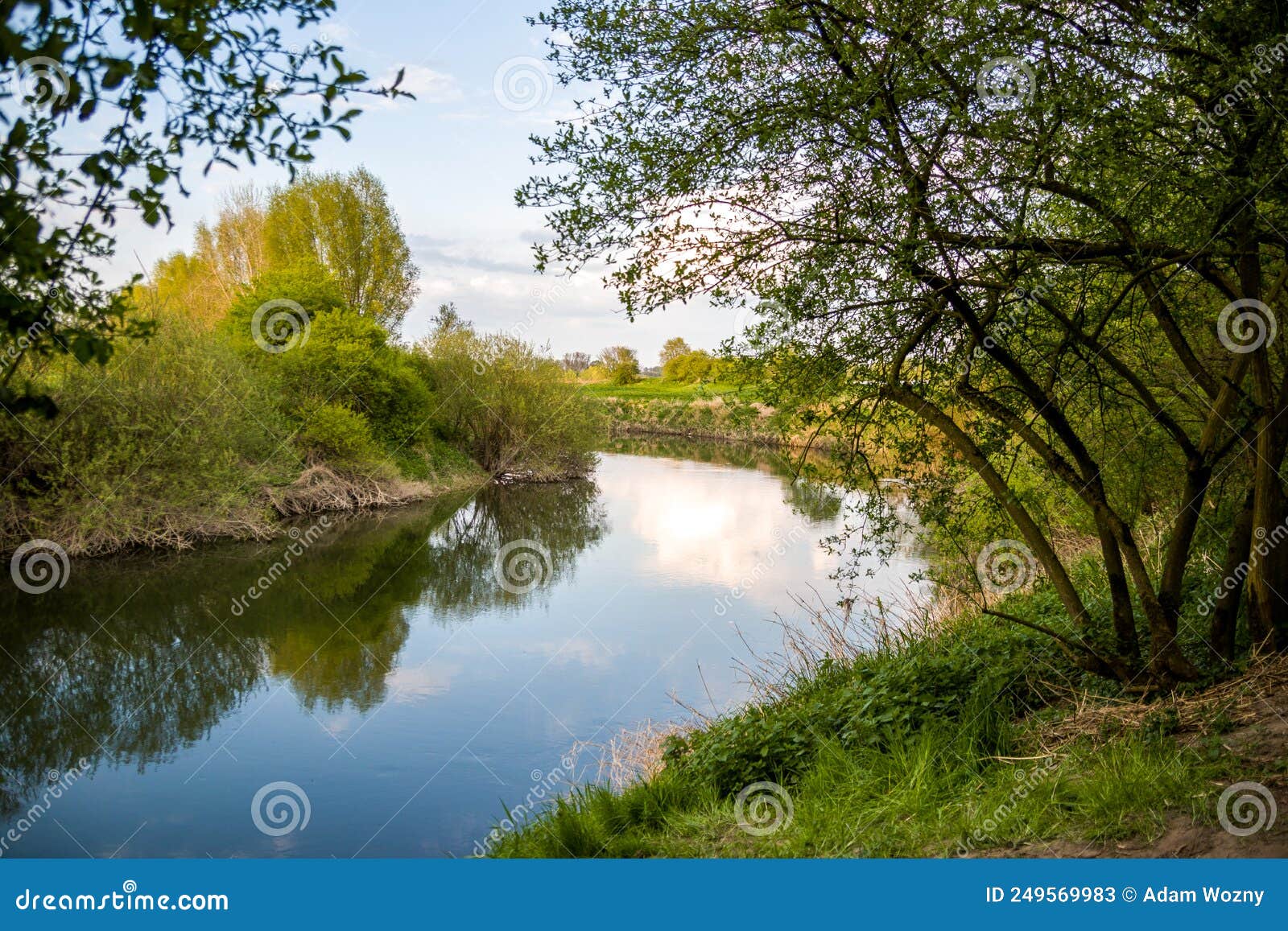 Lippe River in Germany stock image. Image of green, flowing - 249569983