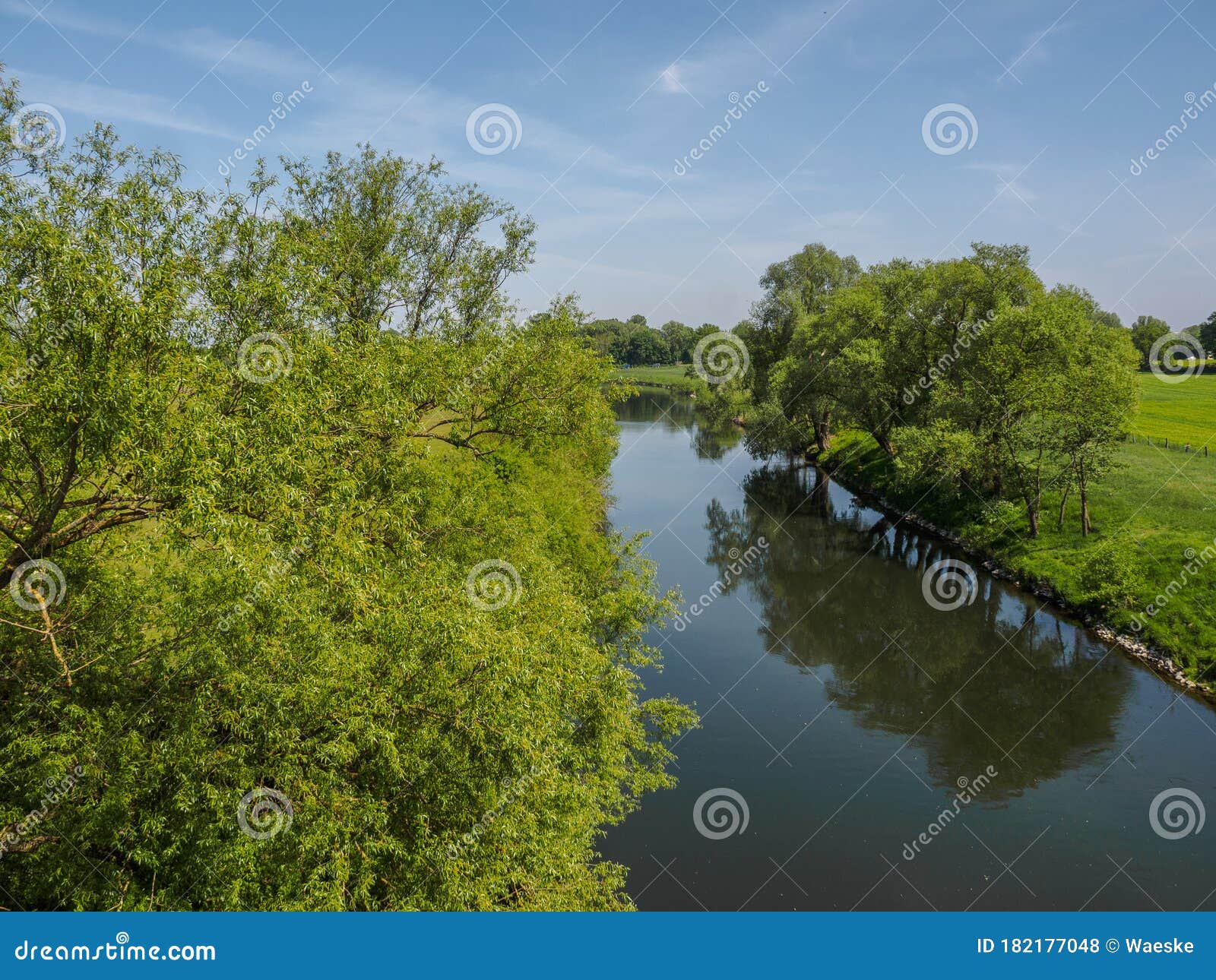 The river lippe in germany stock photo. Image of germany - 182177048