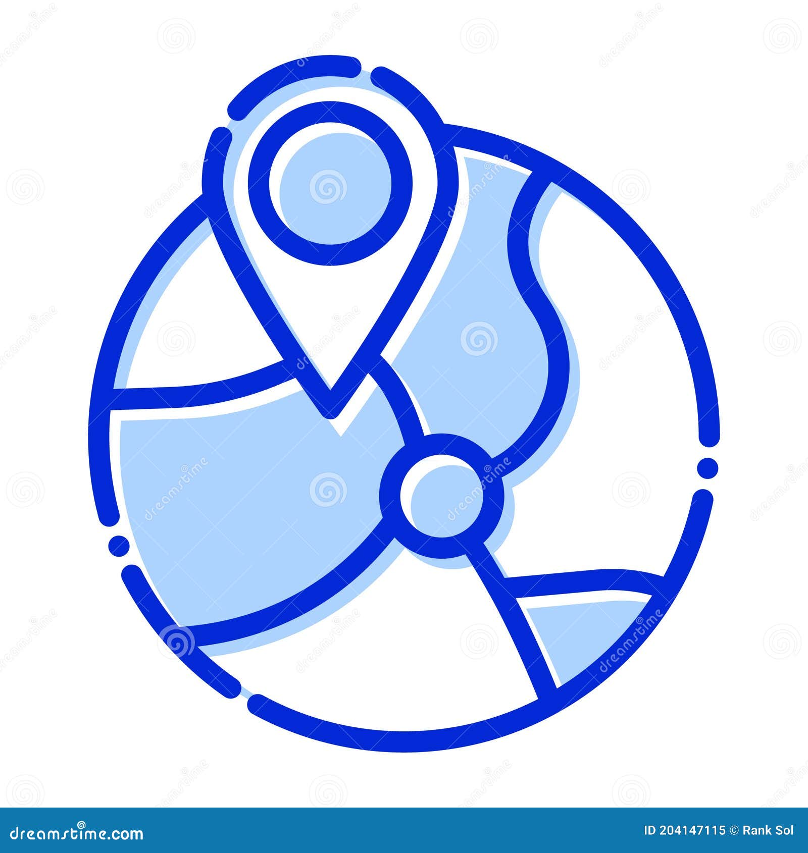 River Location, Location, Map, River Fully Editable Vector Icon Stock ...