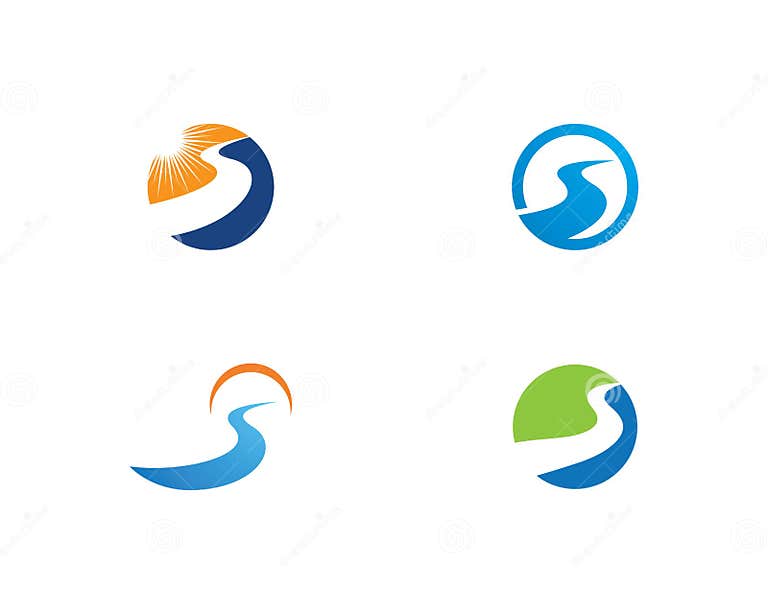 River Logo stock vector. Illustration of mountain, flow - 126982682