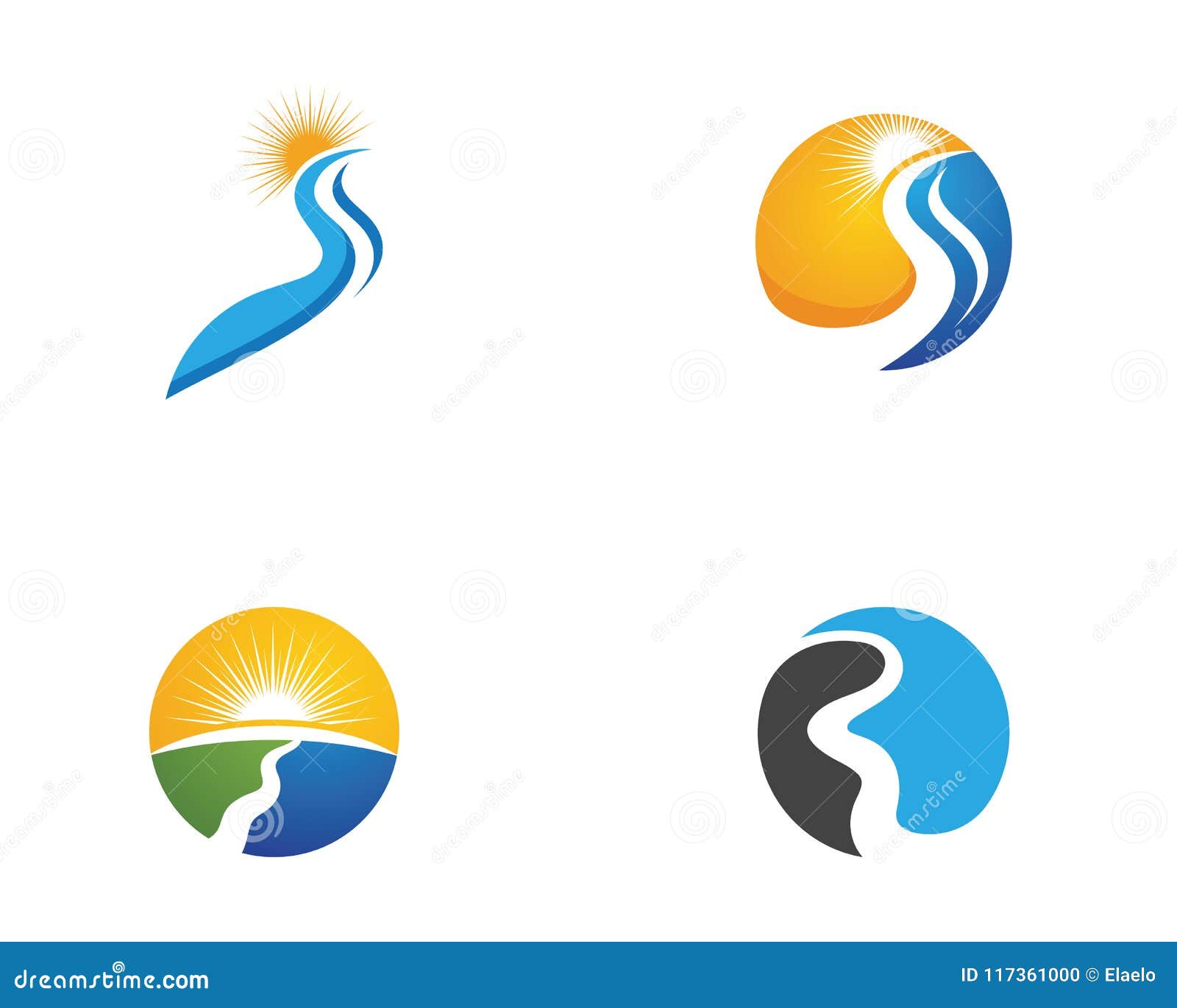 River Logo Template Vector Icon Stock Vector - Illustration of graphic ...