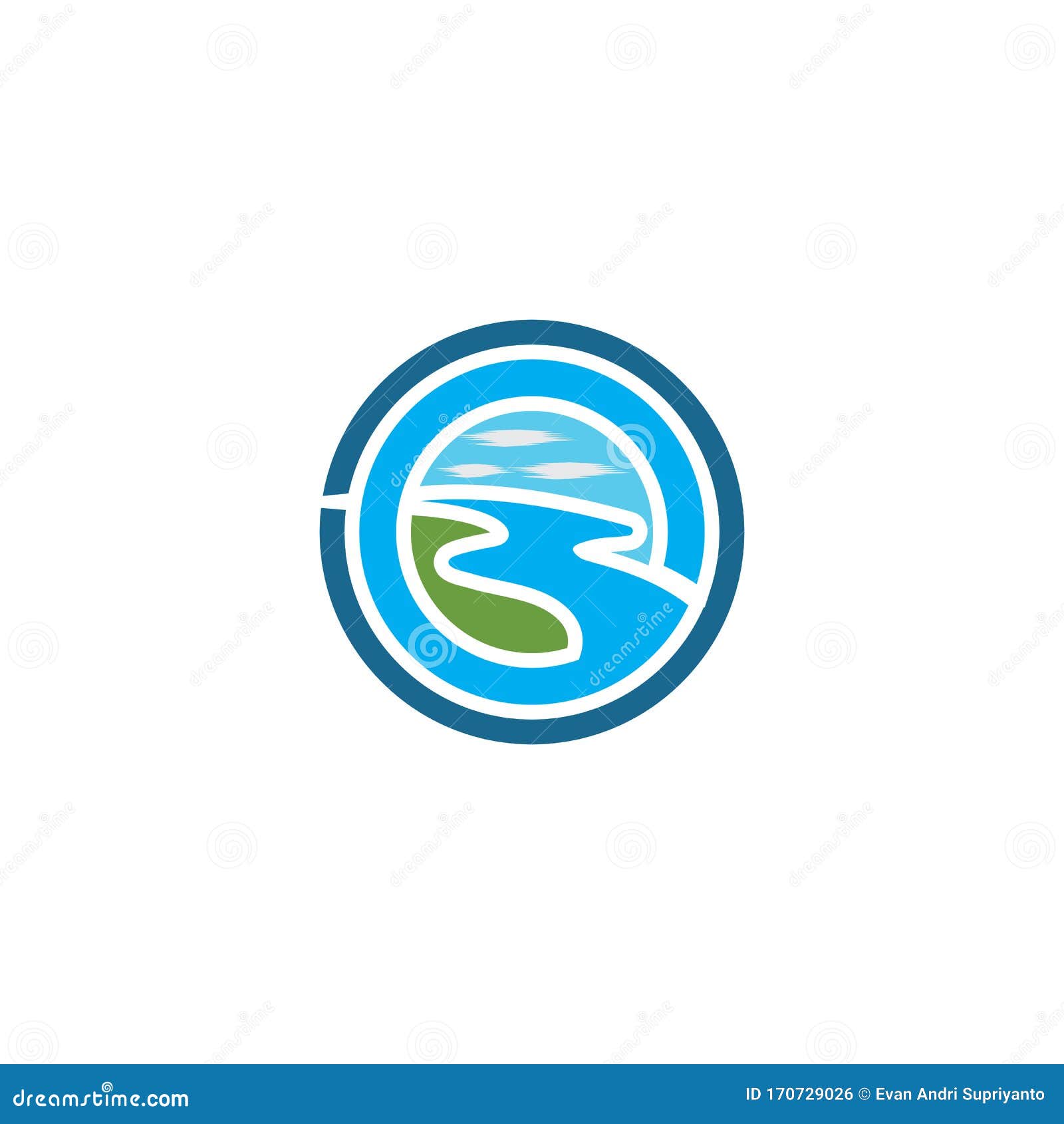River Logo Template Vector Symbol Stock Vector - Illustration of logo ...