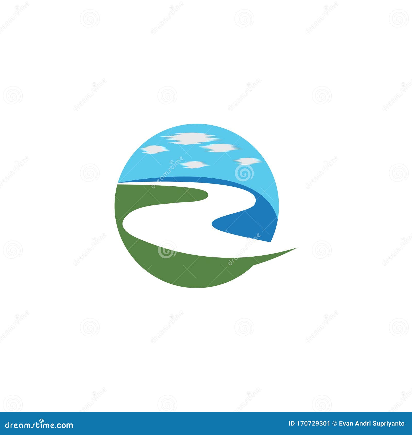 River Logo Template Vector Symbol Stock Vector - Illustration of vector ...