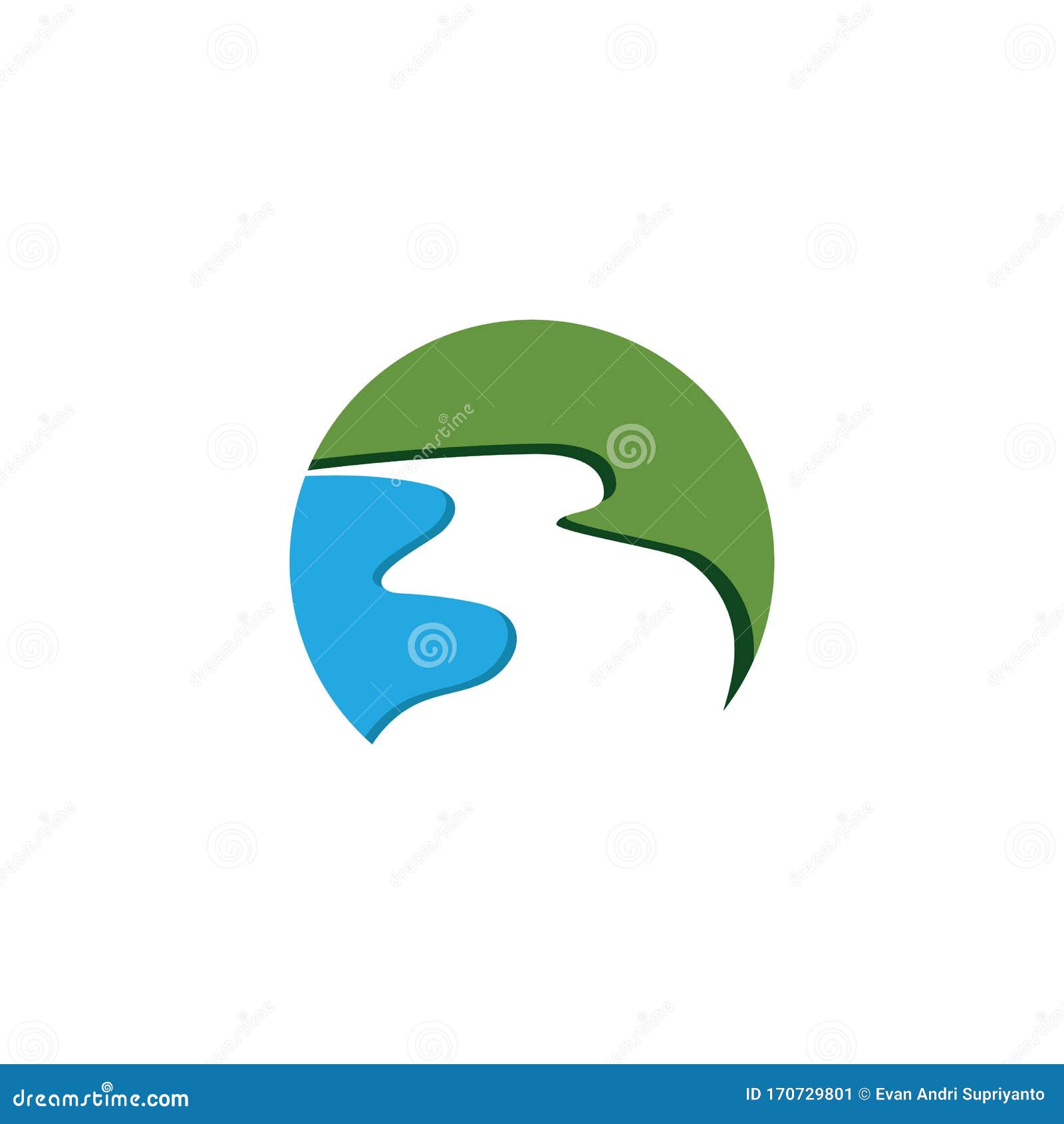 River Logo Template Vector Symbol Stock Vector - Illustration of ...