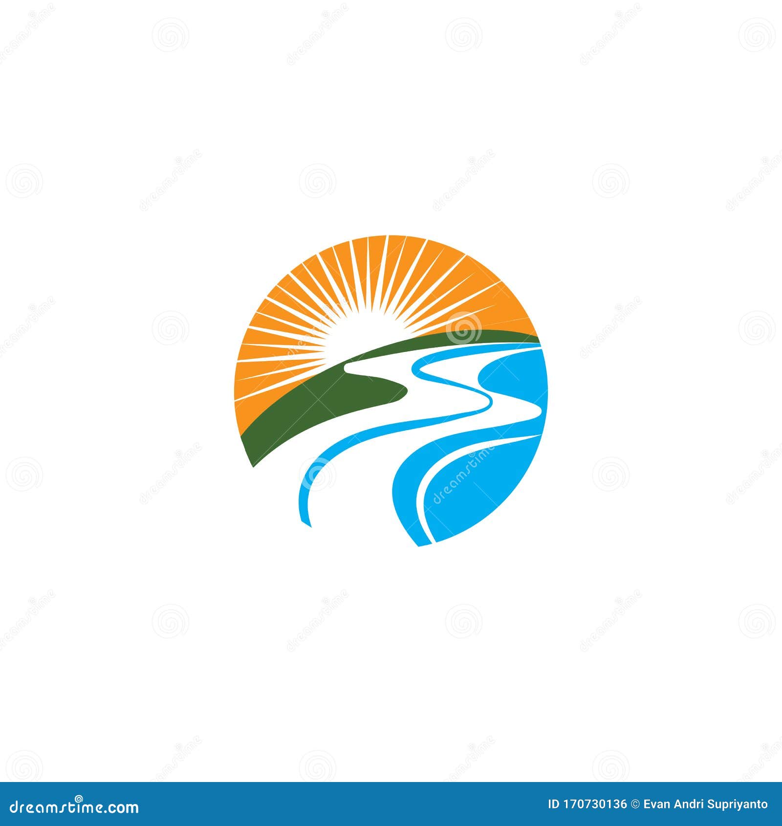 River Logo Template Vector Symbol Stock Vector - Illustration of nature ...